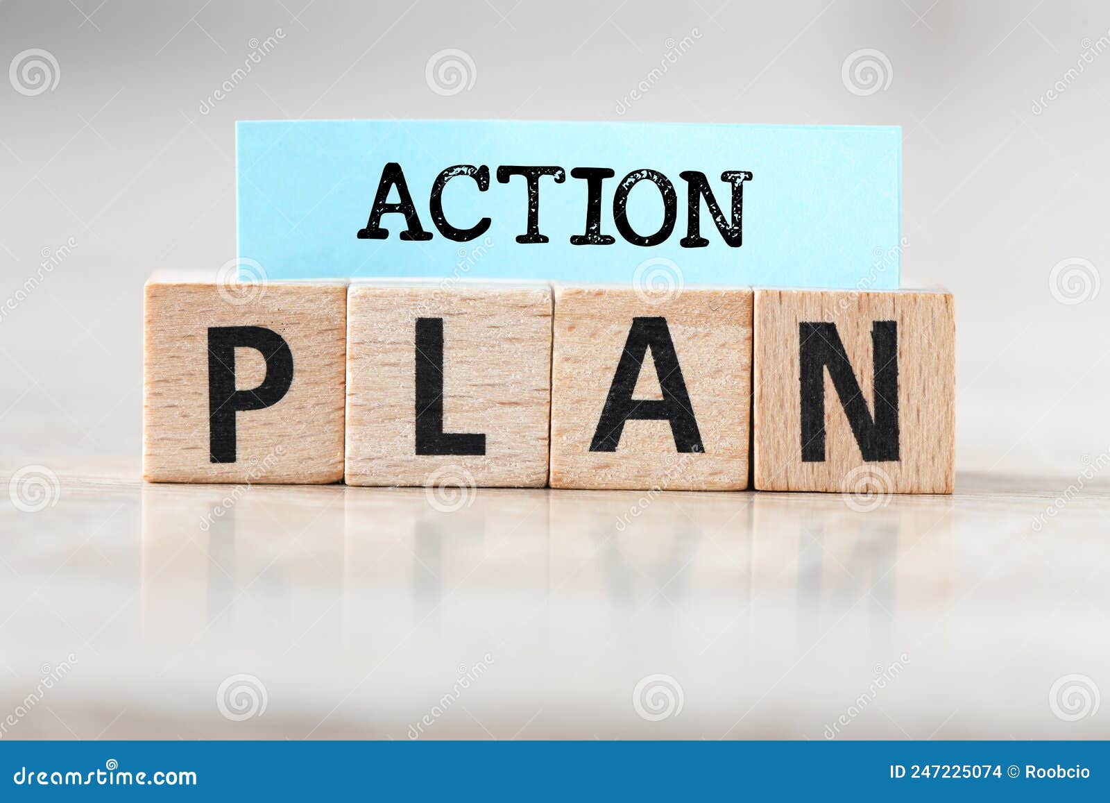 ACTION PLAN the Word Arranged with Wooden Letters Stock Photo - Image ...