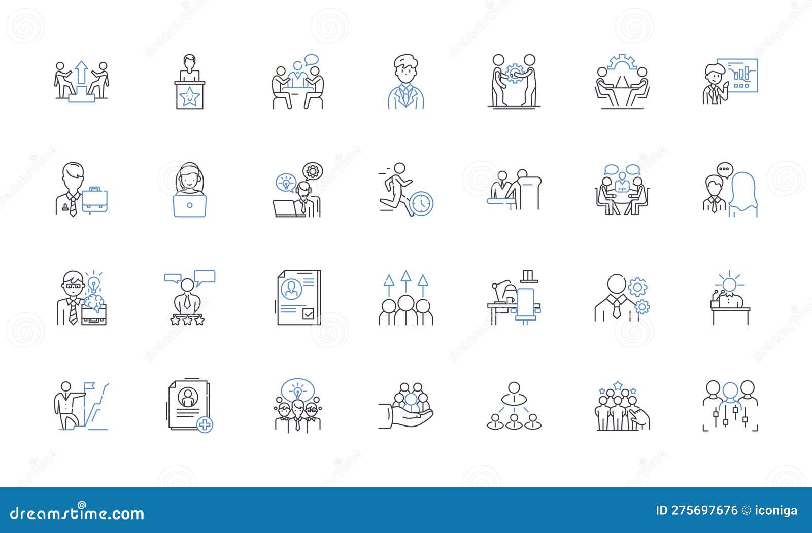 Action Planning Line Icons Collection. Strategy, Goals, Planning ...