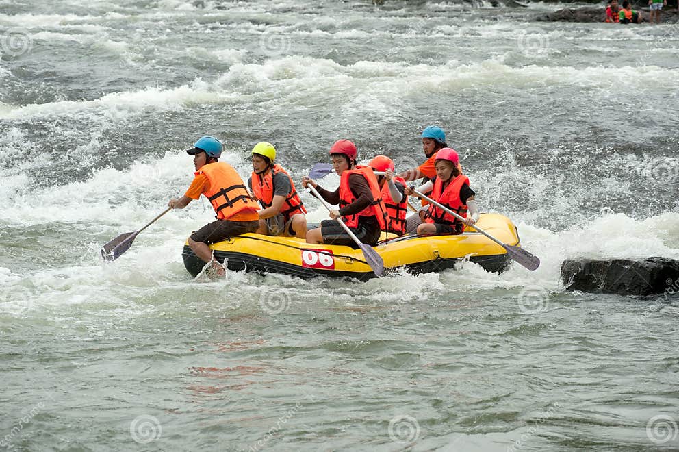 Action at Rafting Racing in Thailand. Editorial Photo - Image of nature ...