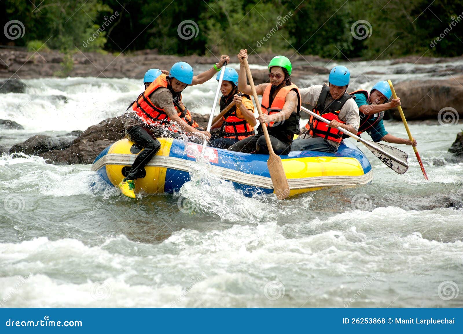 Action at Rafting Racing in Thailand. Editorial Stock Photo - Image of ...