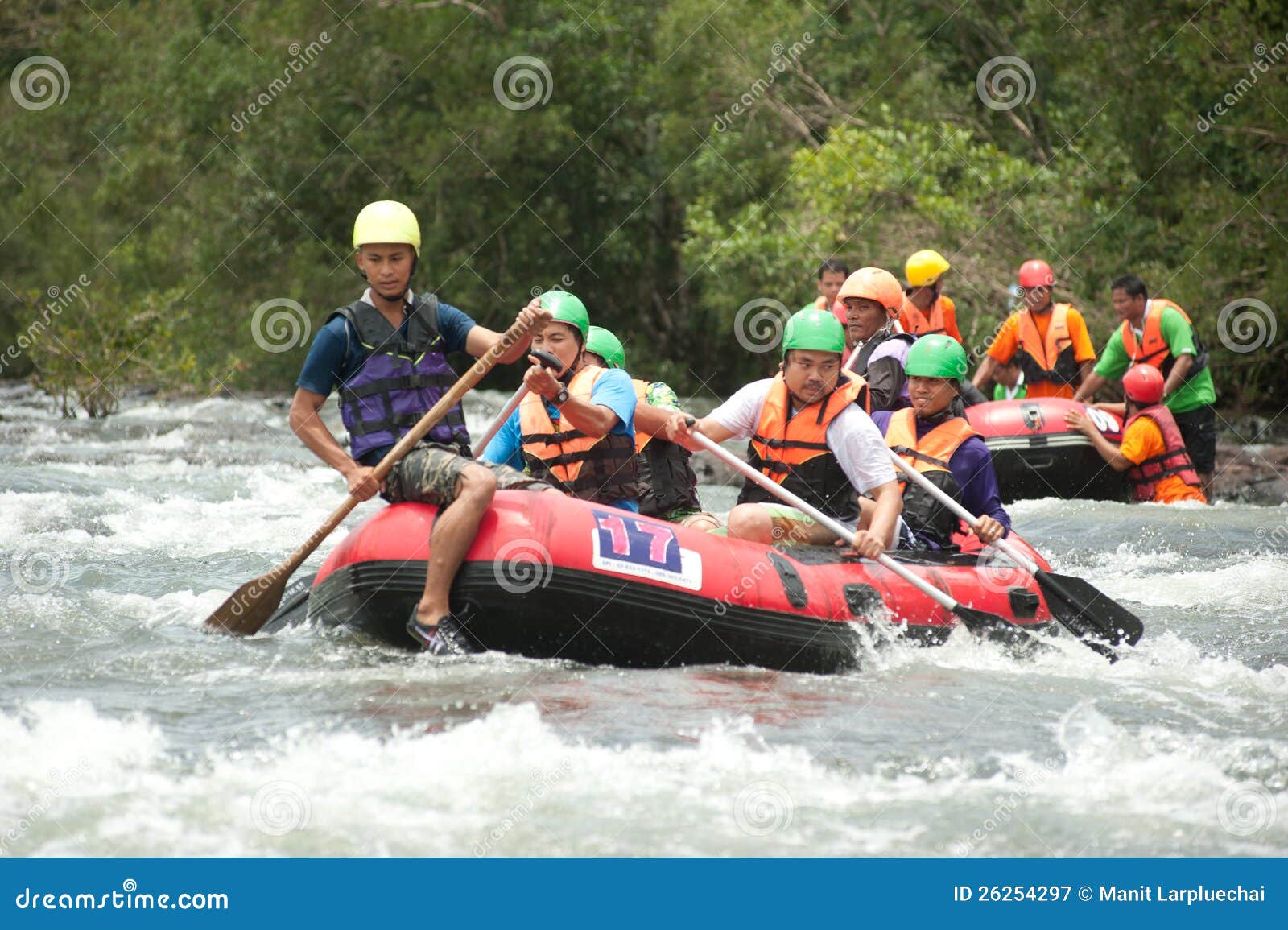 Action at Rafting Racing in Thailand. Editorial Photography - Image of ...