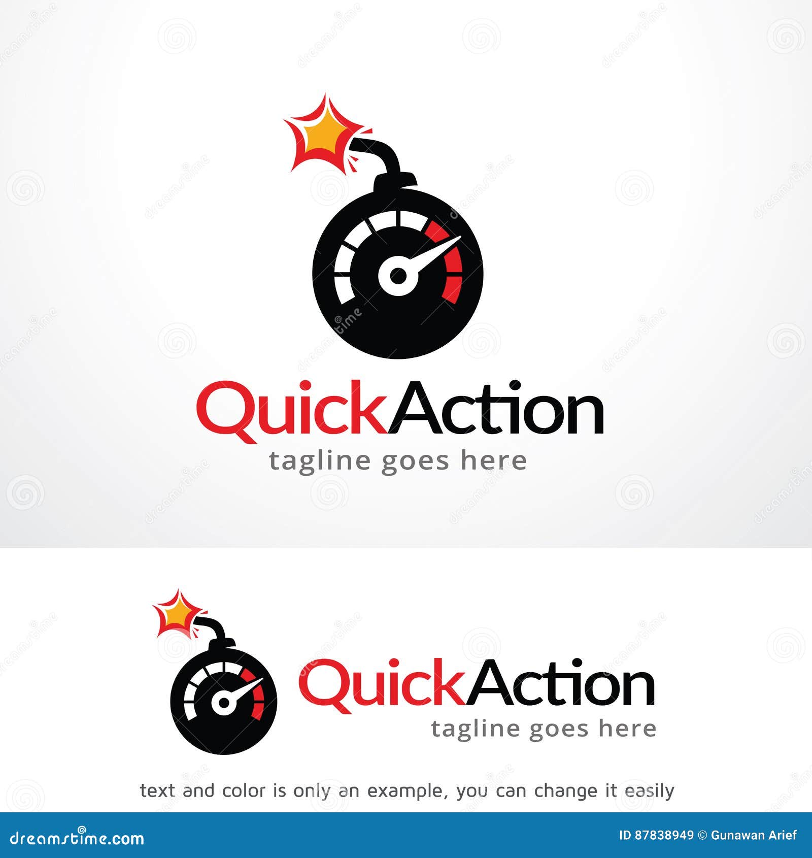 Action Rapide Logo Template Design Vector Illustration de Vecteur ...
