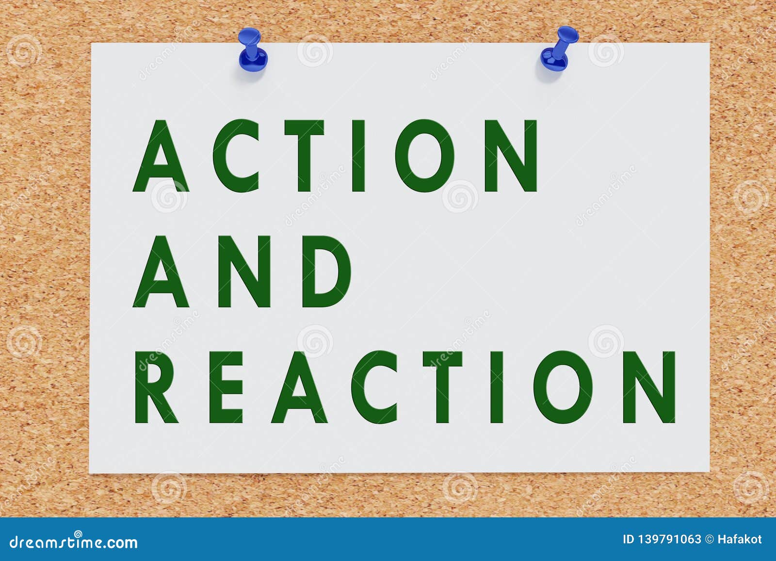 ACTION and REACTION Concept Stock Illustration - Illustration of leader ...