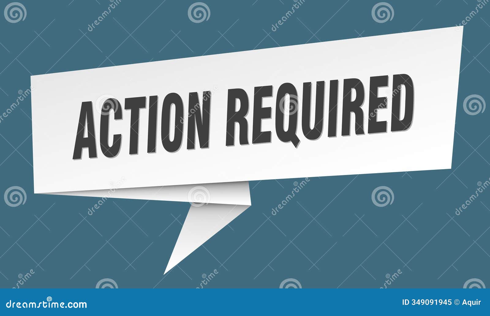 Action Required Banner. Action Required Speech Bubble, Label, Sticker ...