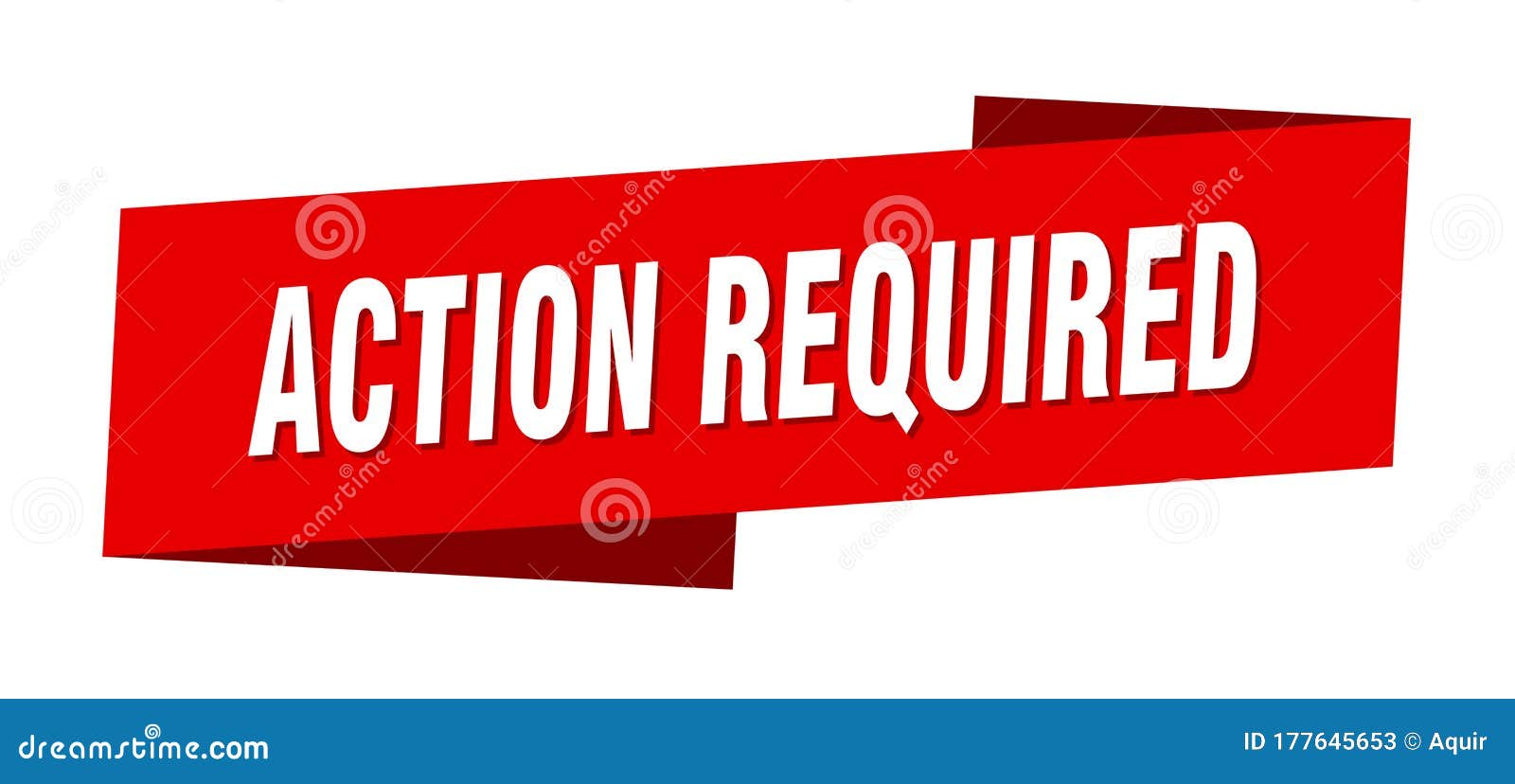 Action Required Banner Template. Action Required Ribbon Label Stock ...