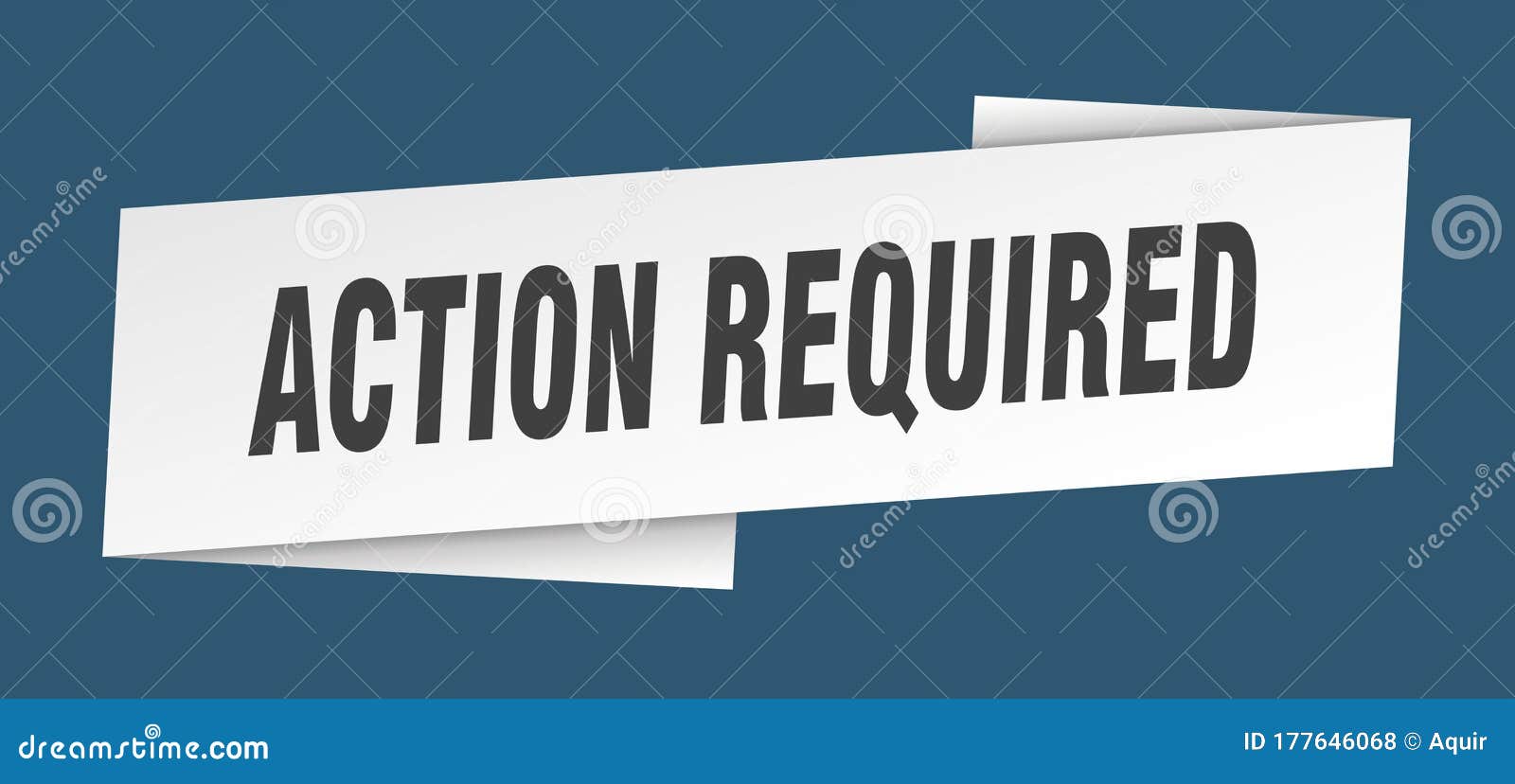 Action Required Banner Template. Action Required Ribbon Label Stock ...