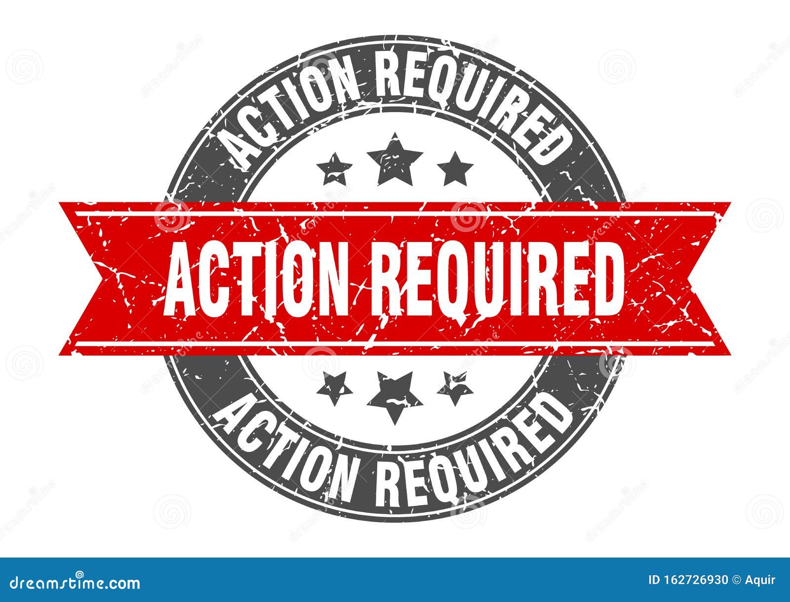 Action required stamp stock vector. Illustration of circle - 162726930