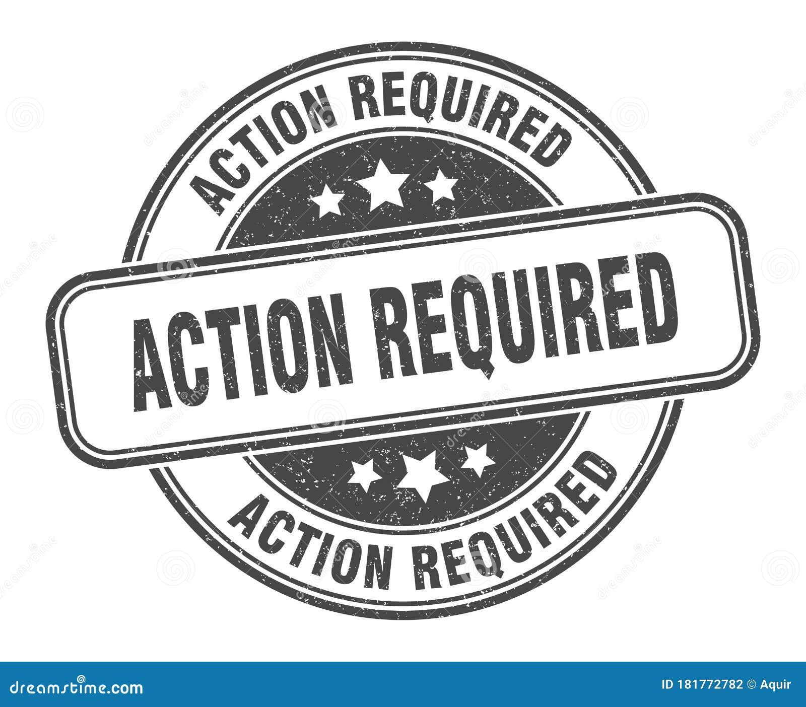Action Required Stamp. Action Required Round Grunge Sign Stock Vector ...