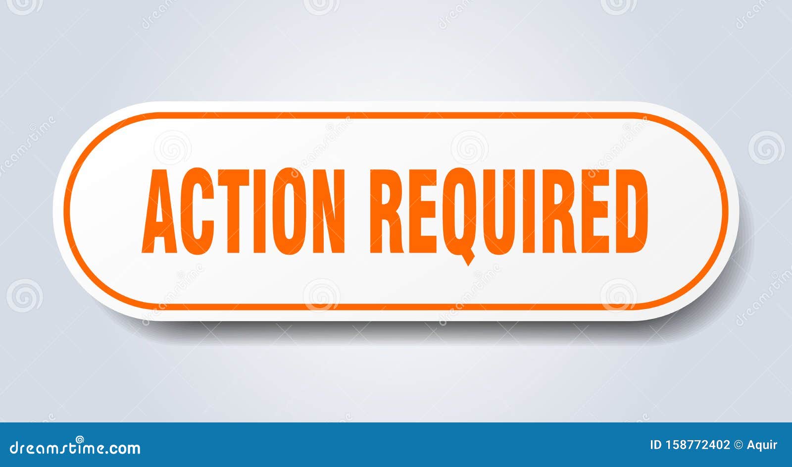 Action required sticker. stock vector. Illustration of action - 158772402