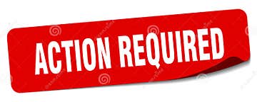Action Required Sticker. Action Required Label Stock Vector ...