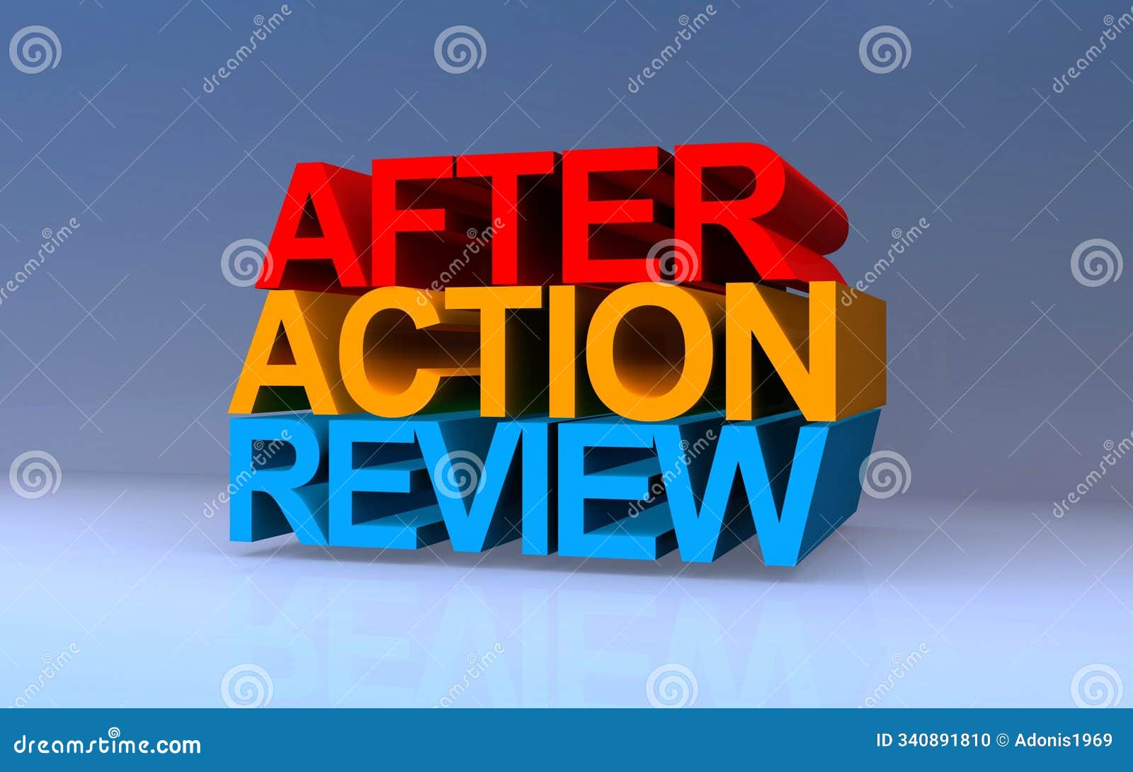 After Action Review on Blue Stock Illustration - Illustration of ...