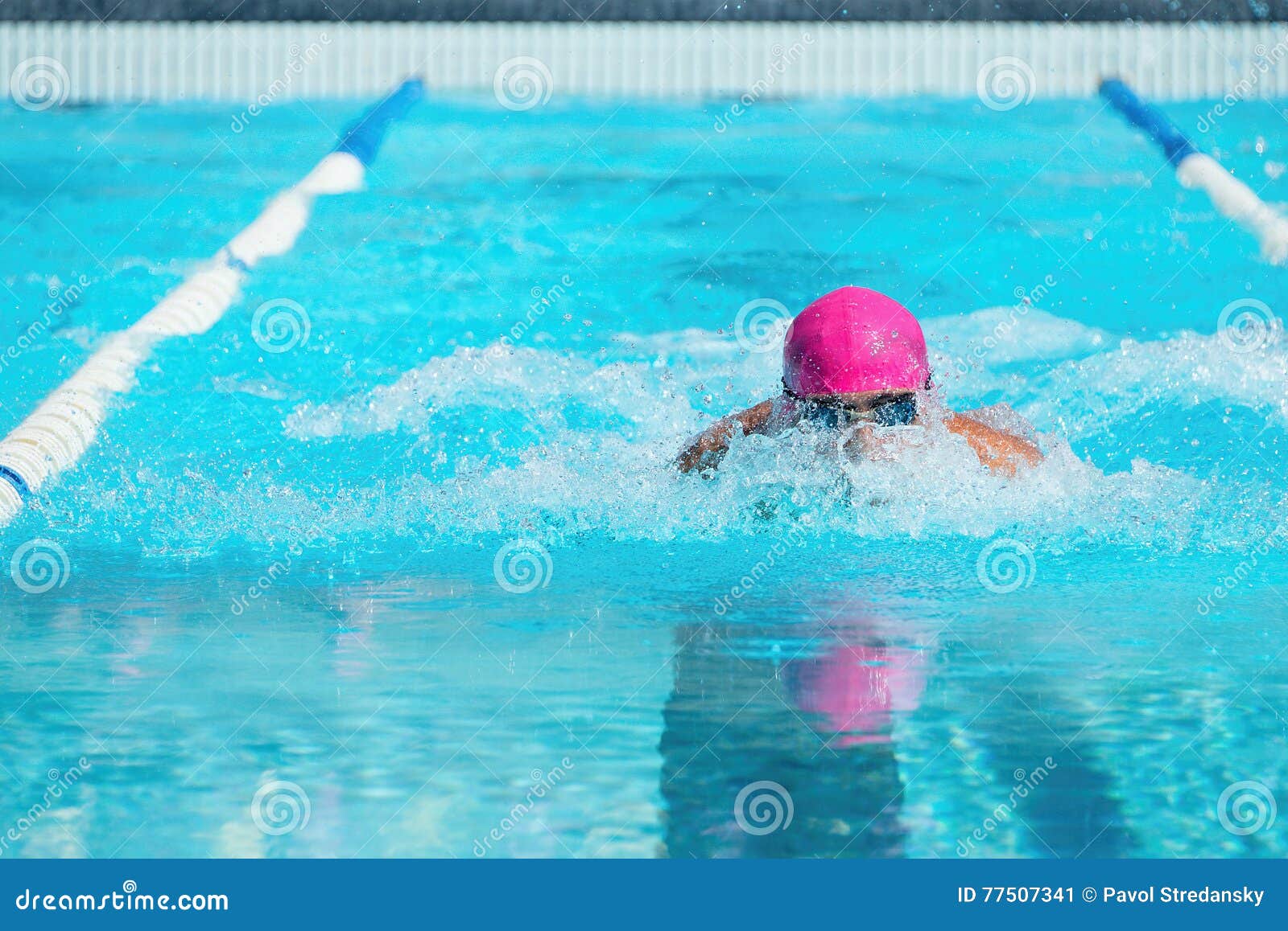 Action Shot Swimmer Swimming Breaststroke Stock Image - Image of color ...