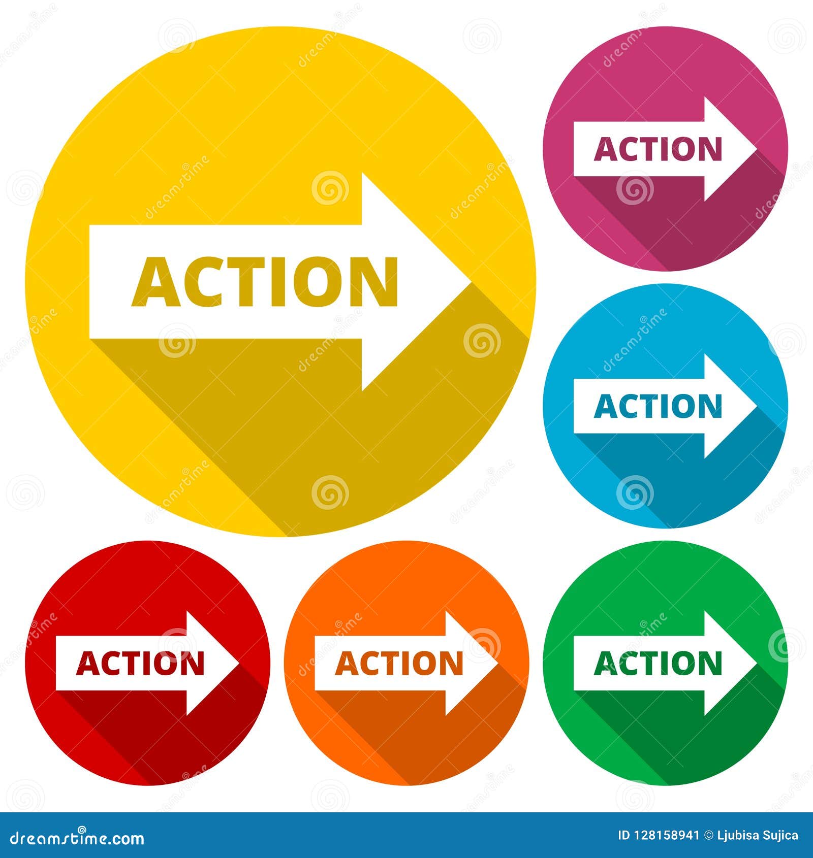 Action Sign Icon, Vector Illustration Stock Vector - Illustration of ...