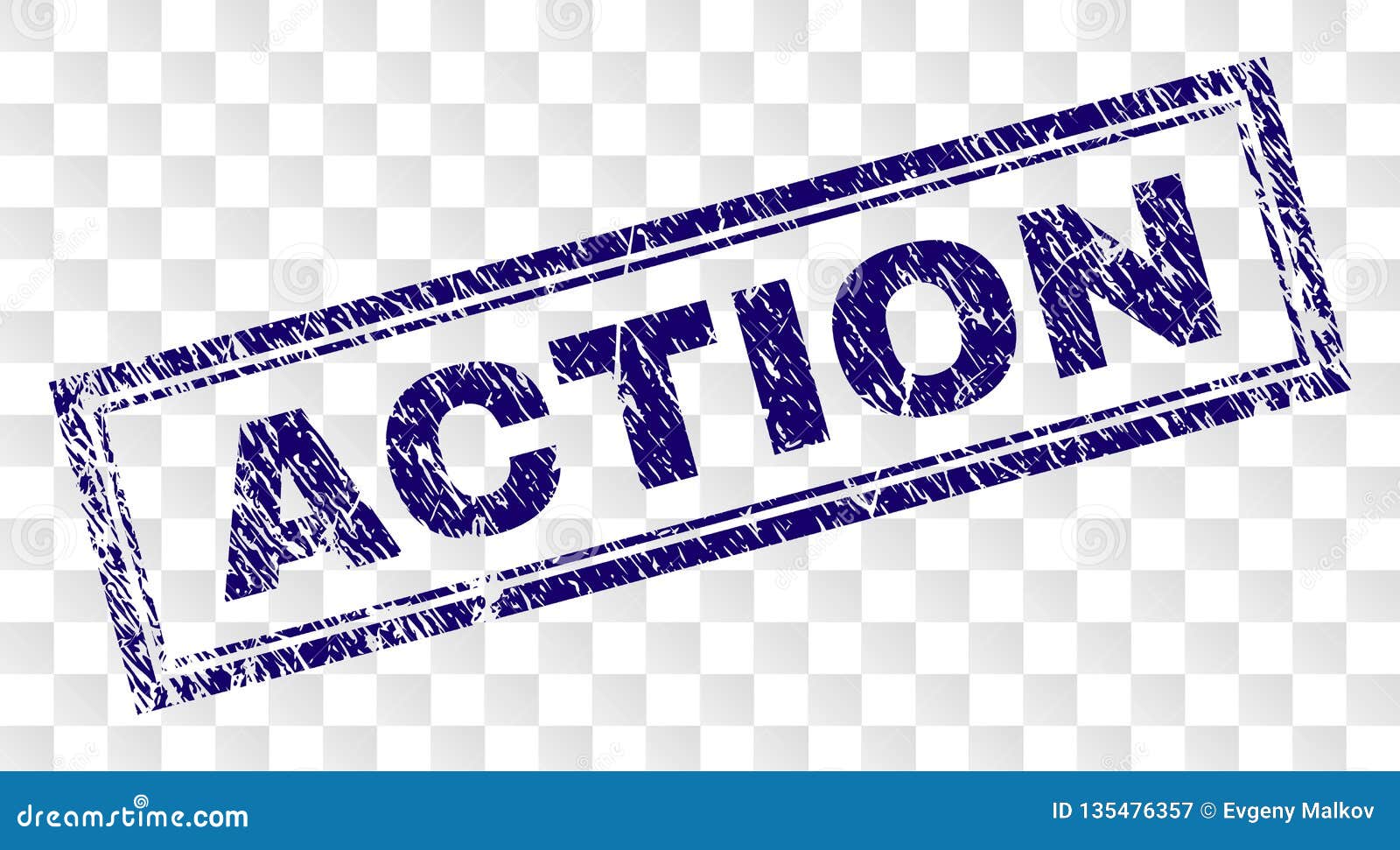 Grunge ACTION Rectangle Stamp Stock Vector - Illustration of scratched ...