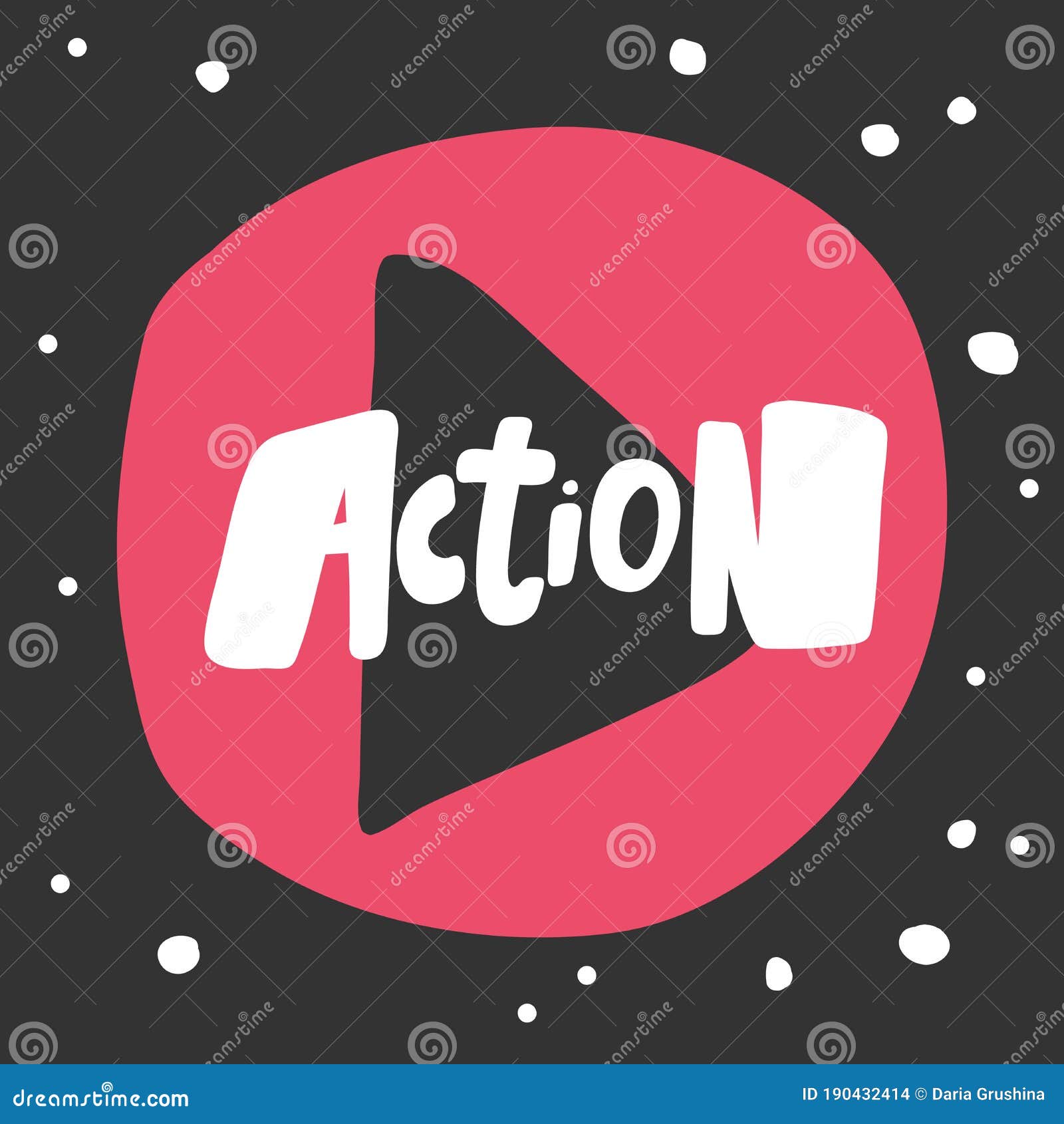 Action Sticker For Social Media Content Vector Hand Drawn