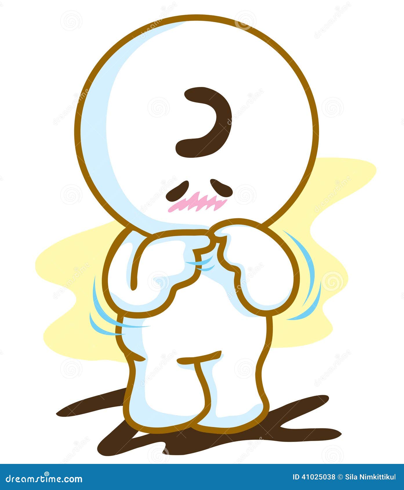 Action timide illustration de vecteur. Illustration du seul - 41025038