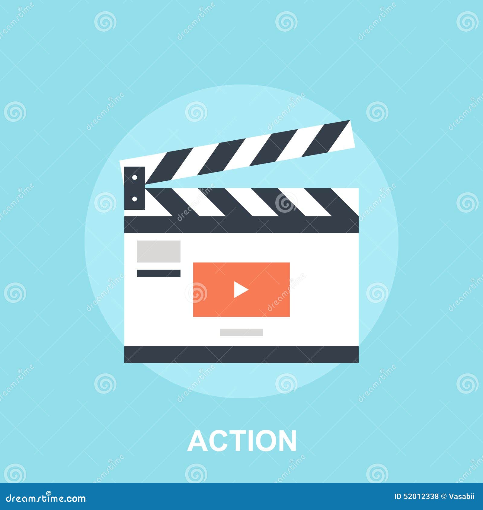 Action stock vector. Illustration of computer, board - 52012338