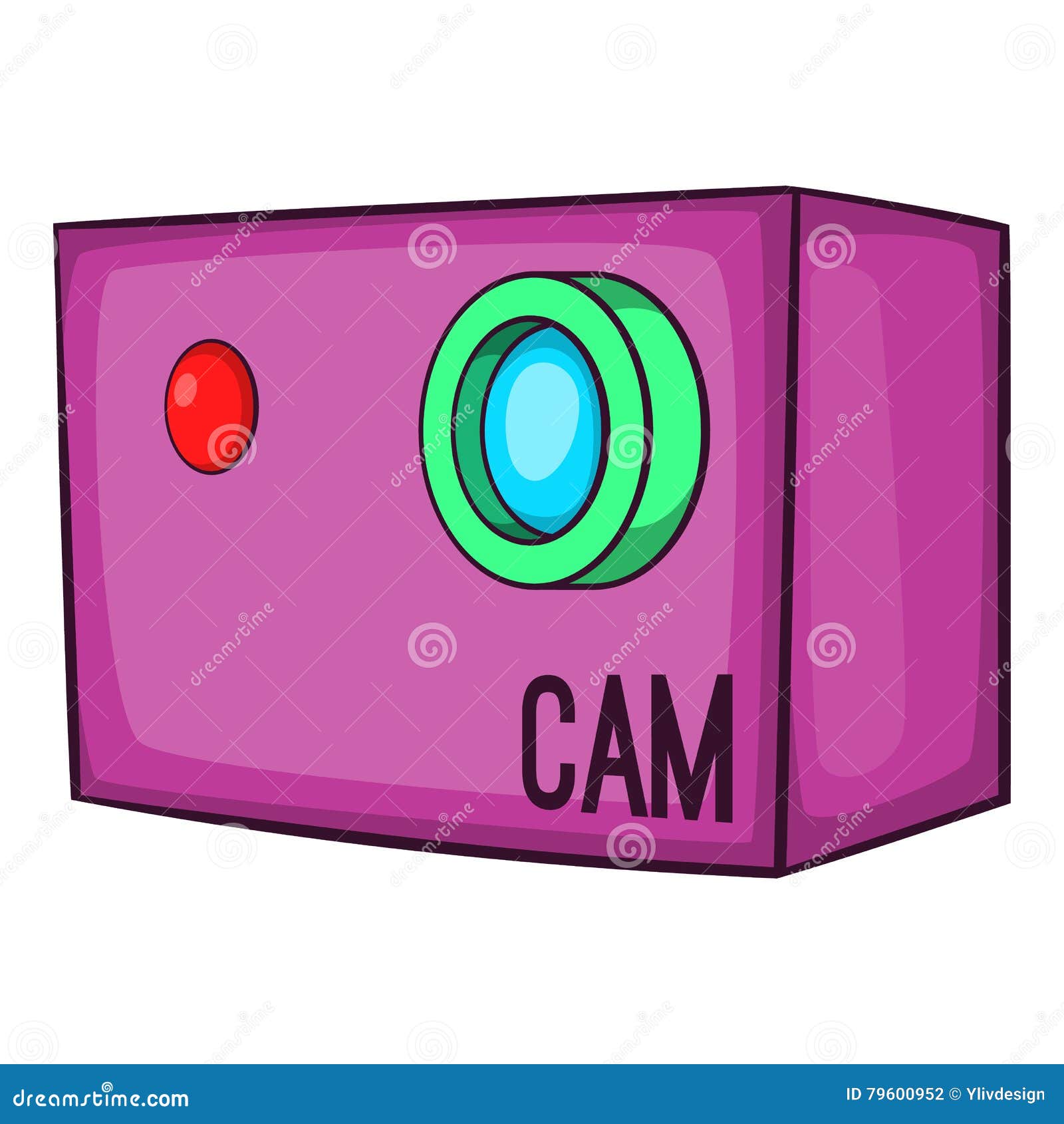 Action Video Digital Camera Icon, Cartoon Style Stock Vector ...