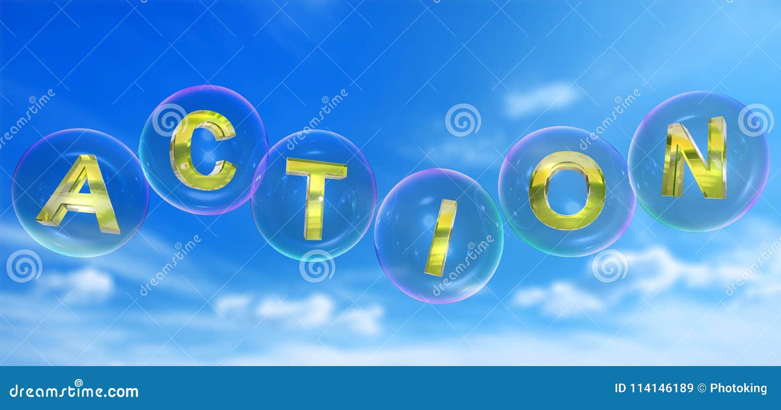 The action word in bubble stock illustration. Illustration of isolated ...