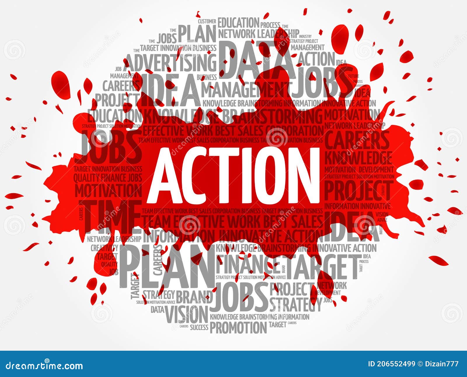 ACTION word cloud stock illustration. Illustration of opportunity ...