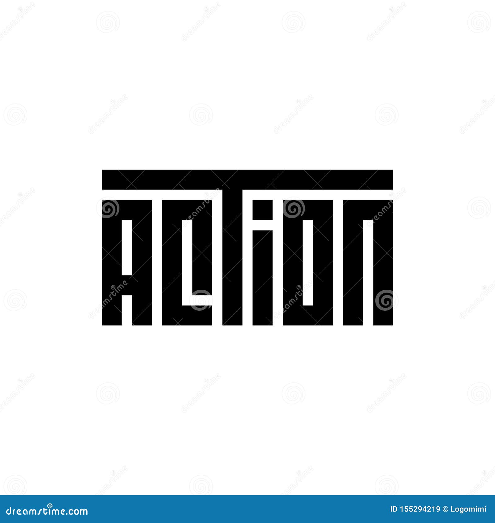 Action Word. Minimalist Typography for T-shirts, Posters, Invitations ...