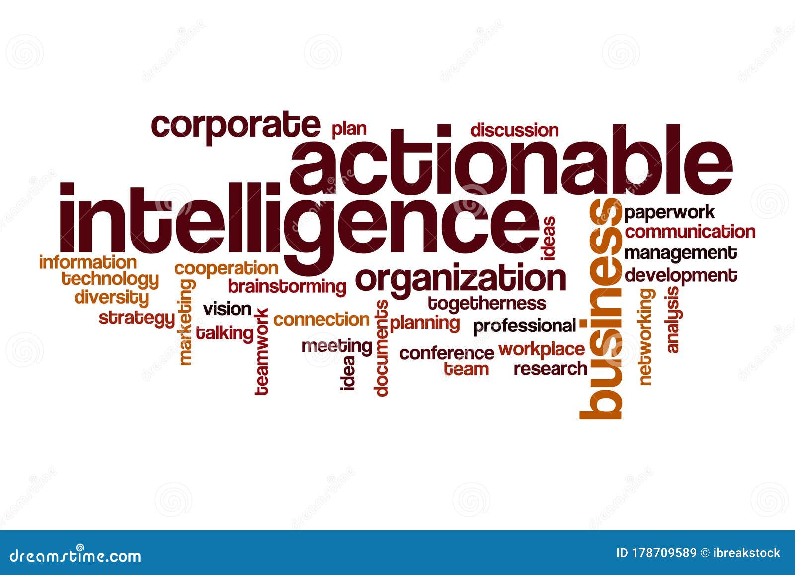 Actionable Intelligence Word Cloud Concept Stock Illustration ...
