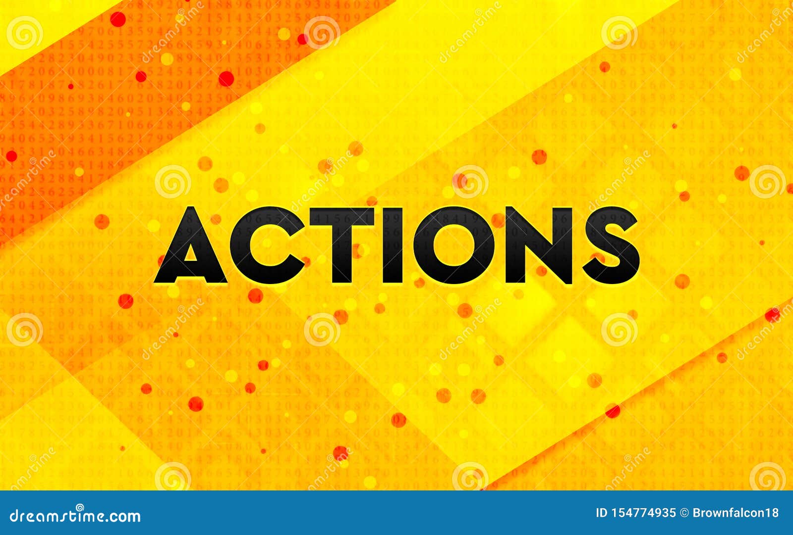 Actions Abstract Digital Banner Yellow Background Stock Image - Image ...