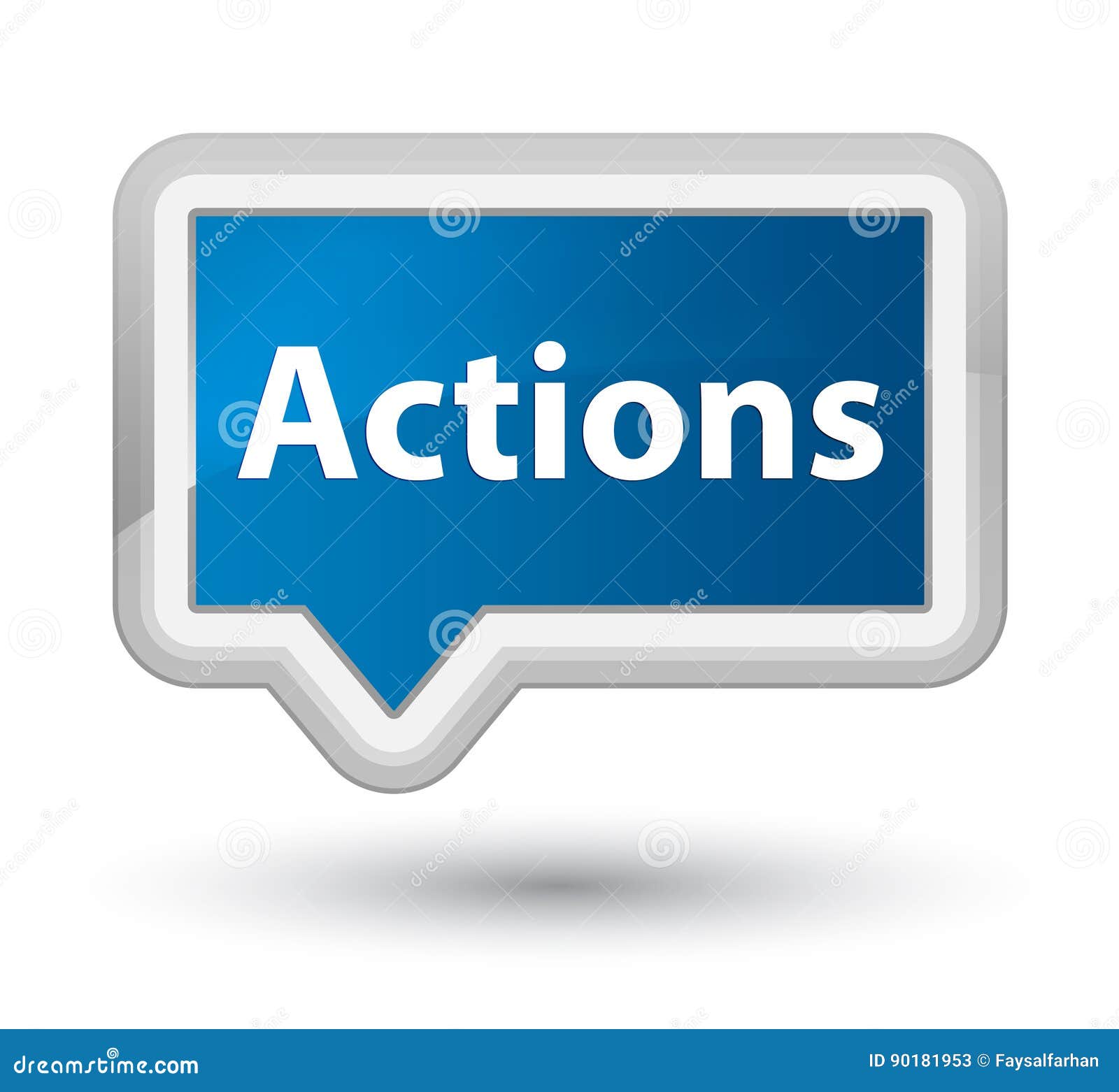 Actions Prime Blue Banner Button Stock Illustration - Illustration of ...