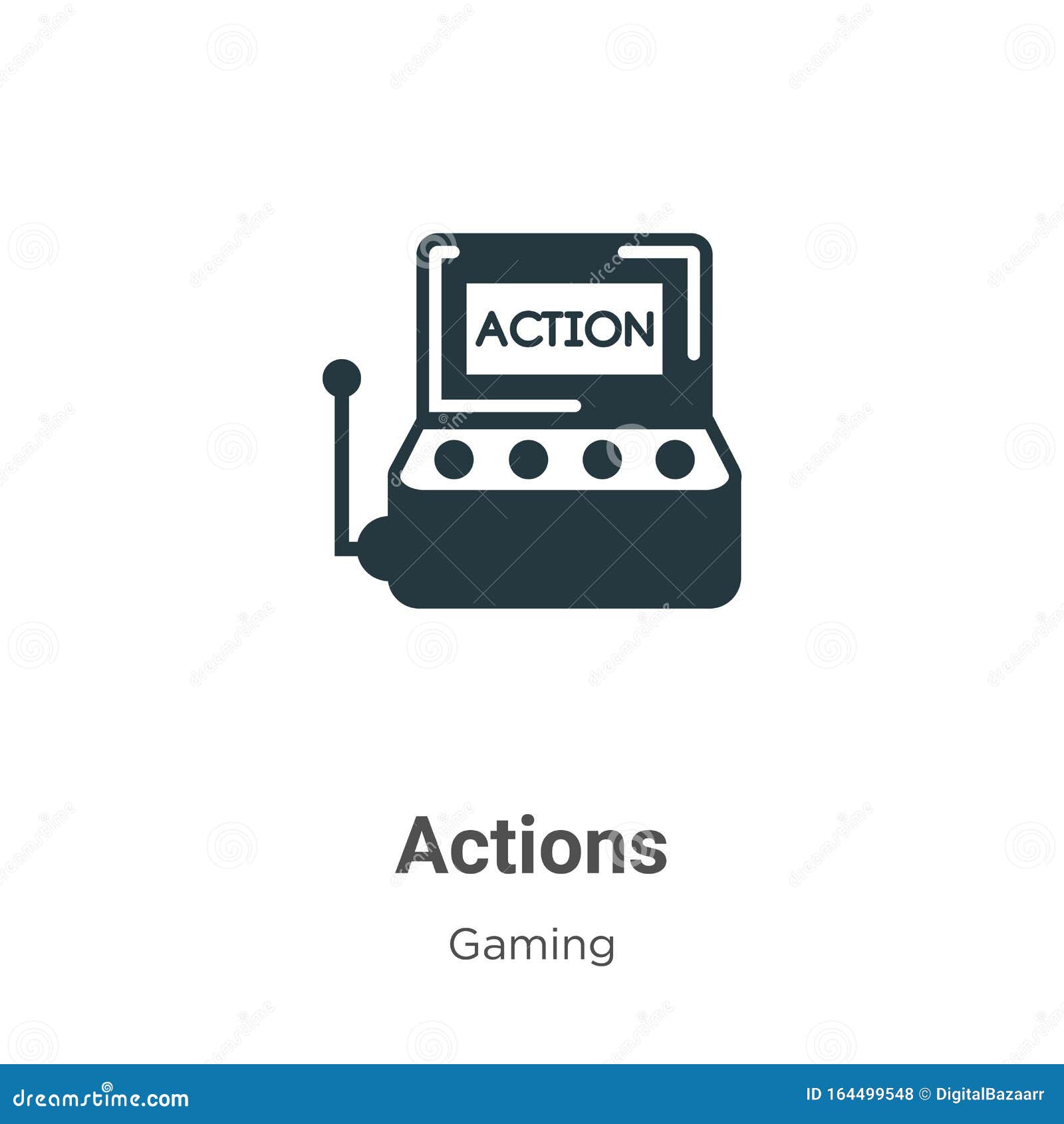 Actions Vector Icon on White Background. Flat Vector Actions Icon ...