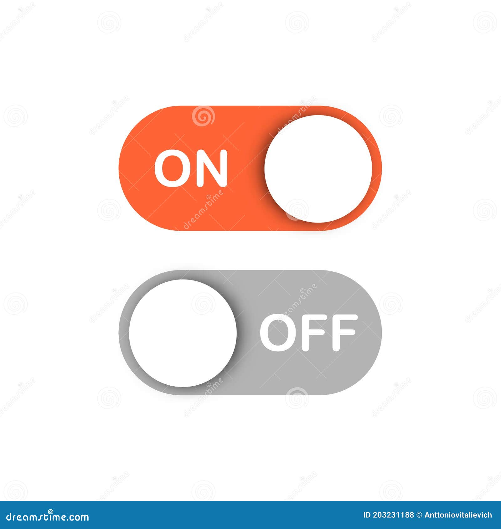 Activar Y Desactivar Botones De Interruptor De Alternancia. Icono Para ... Activar Y Desactivar Botones De Interruptor De Alternancia. Icono Para ...