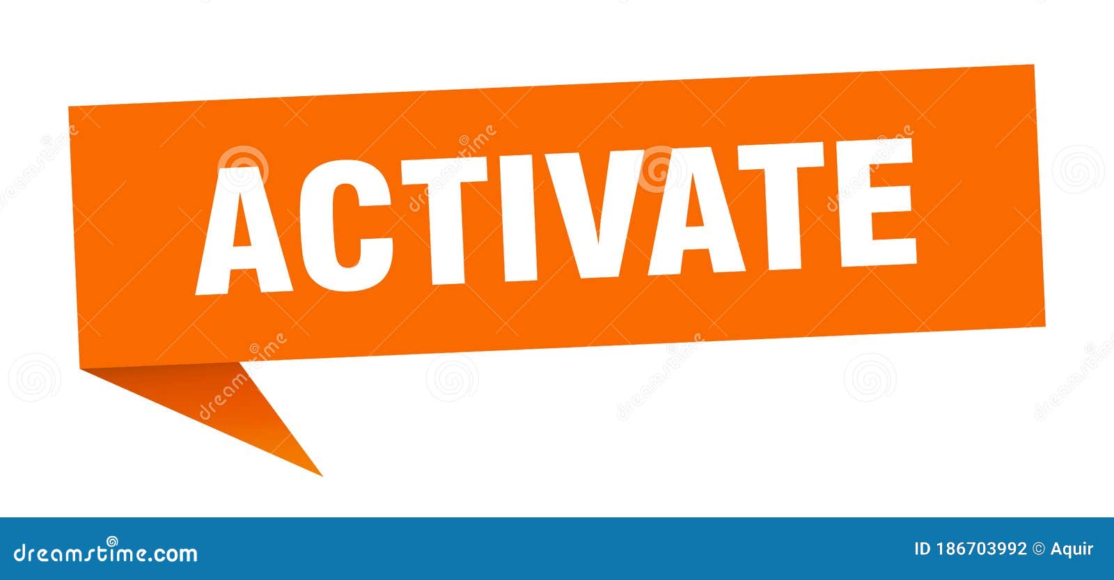 Activate Banner. Activate Speech Bubble Stock Vector - Illustration of ...