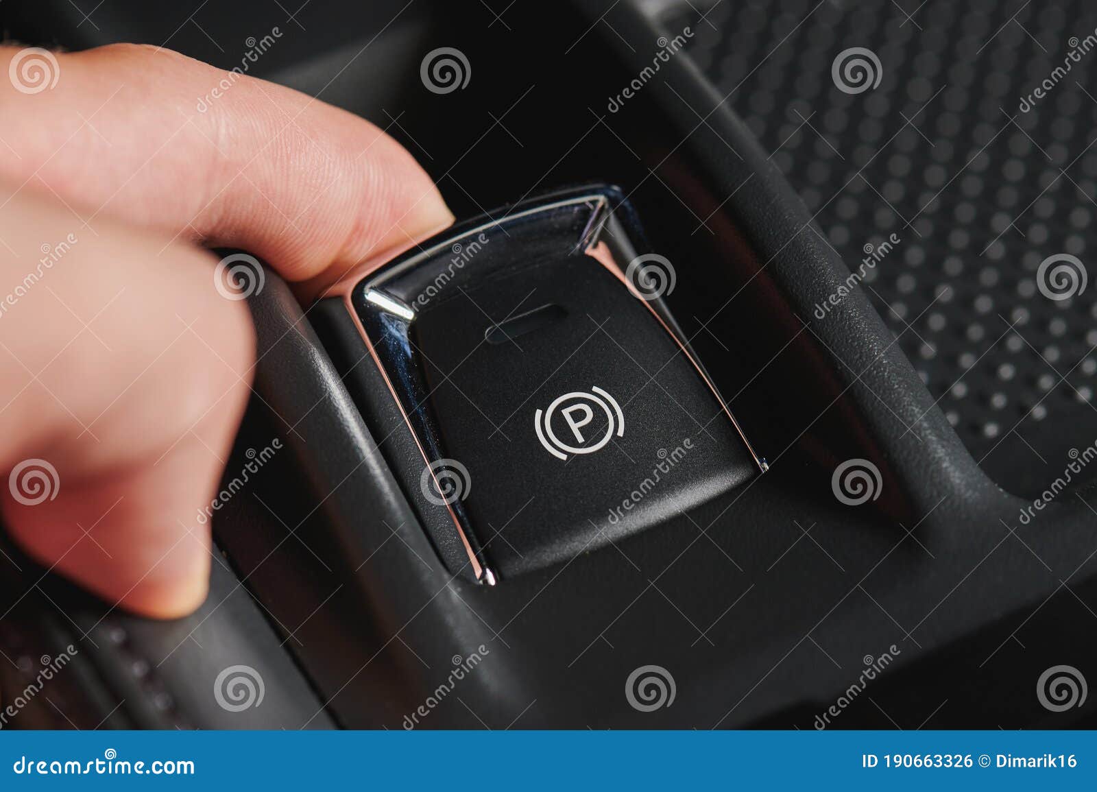 Activate Electronic Car Hand Break Stock Photo - Image of drive ...