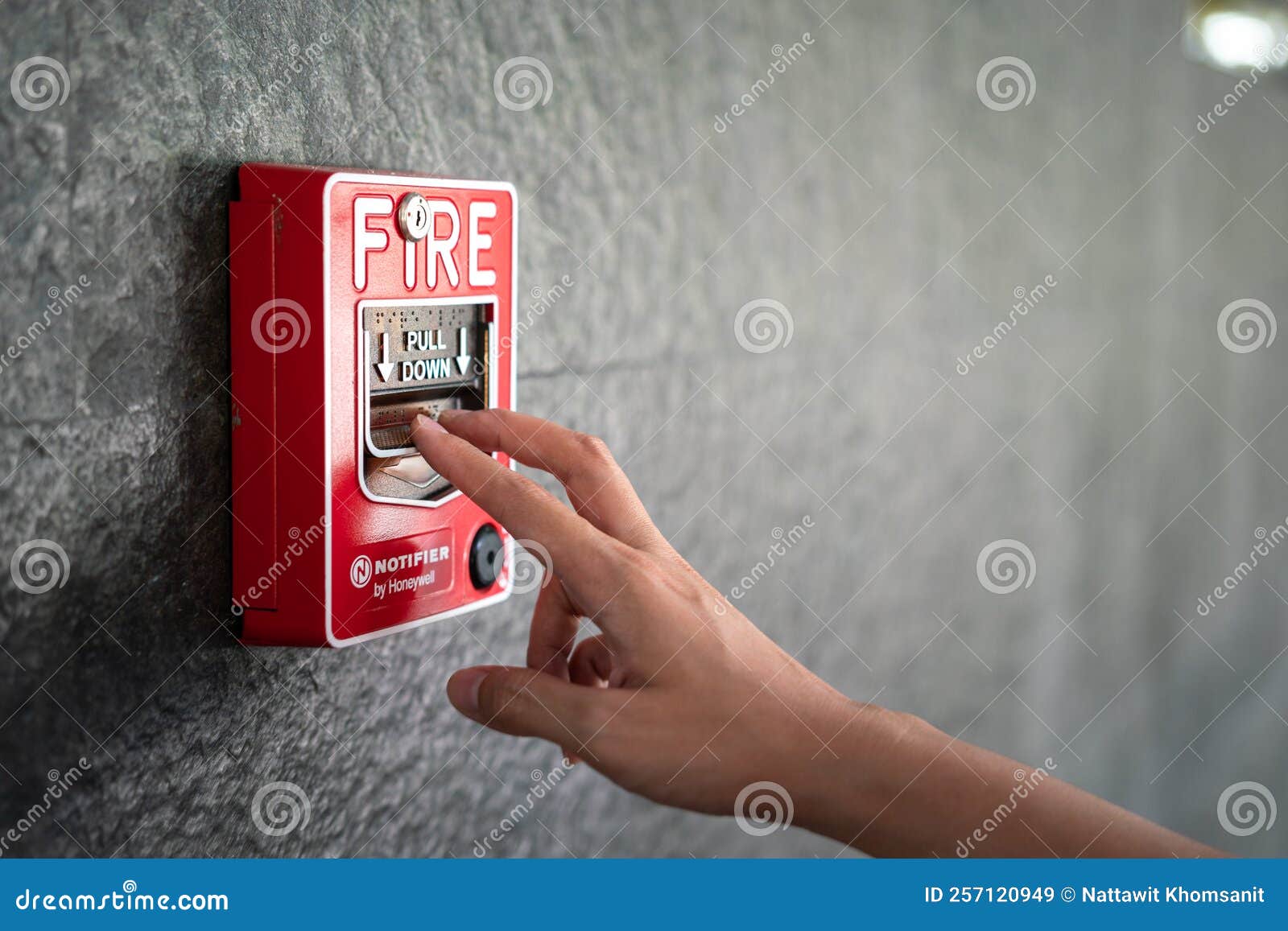 Activate Fire Alarm Trigger Button. Stock Image - Image of fire, flame ...