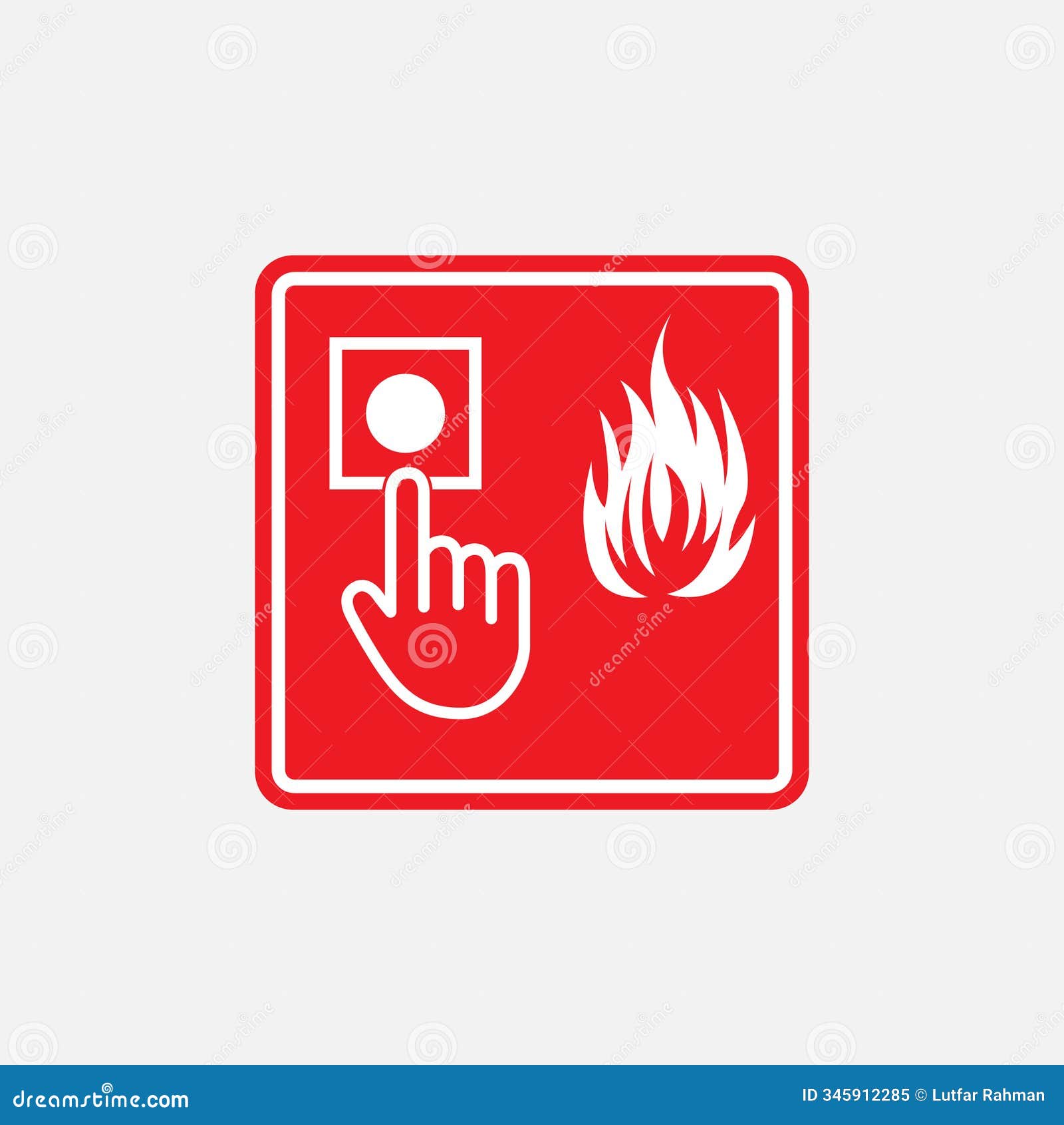Activate Fire Alarm Trigger System Which Icons Stock Illustration ...