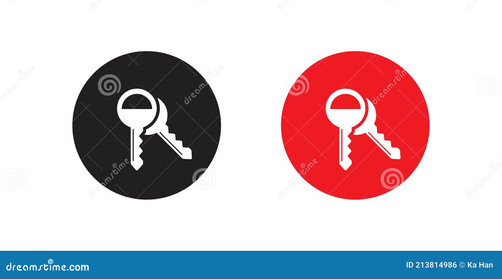 Activate Key Icon Vector in Flat Style. Access System Symbol Image ...