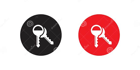 Activate Key Icon Vector in Flat Style. Access System Symbol Image ...
