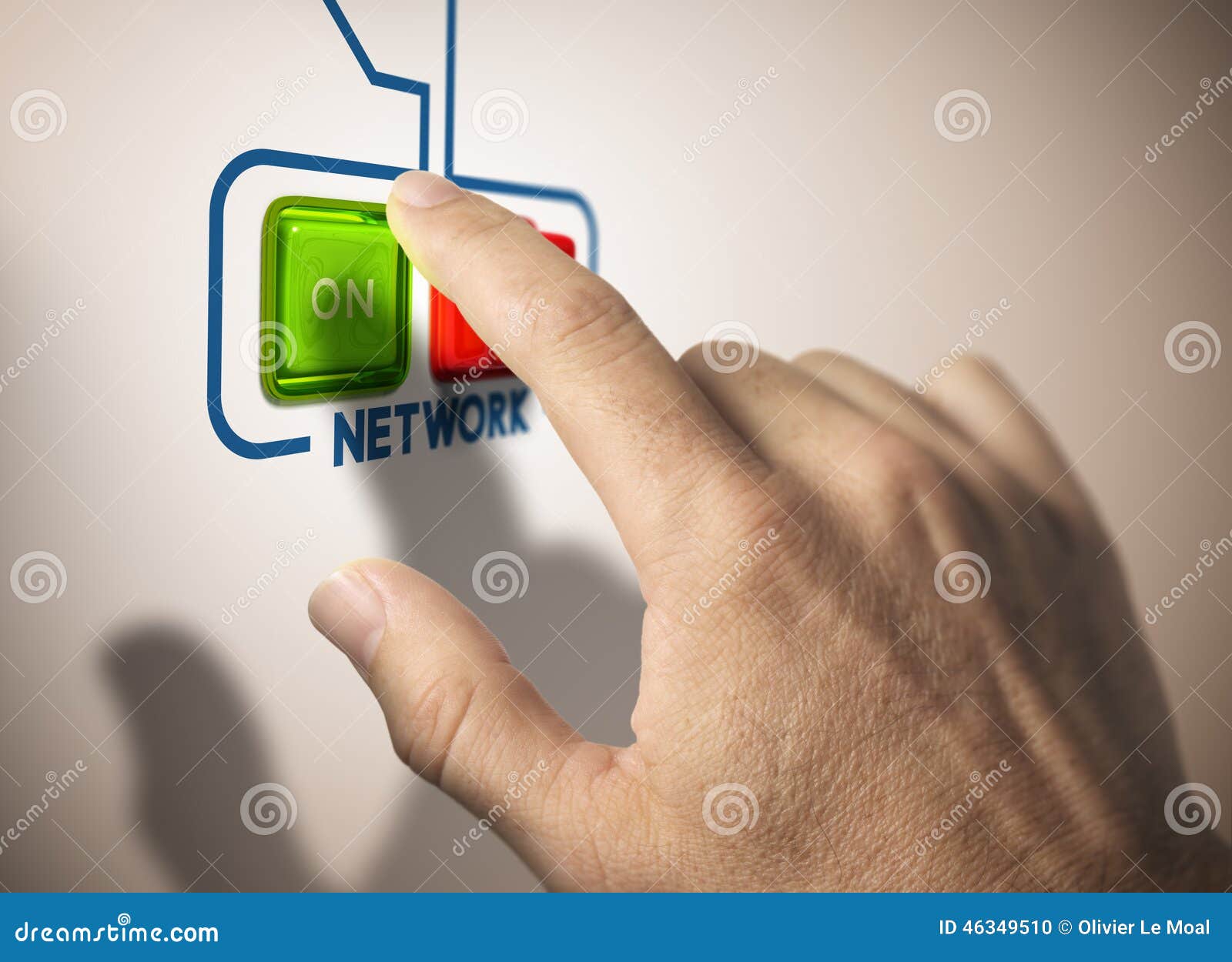 Activate network stock illustration. Illustration of button - 46349510