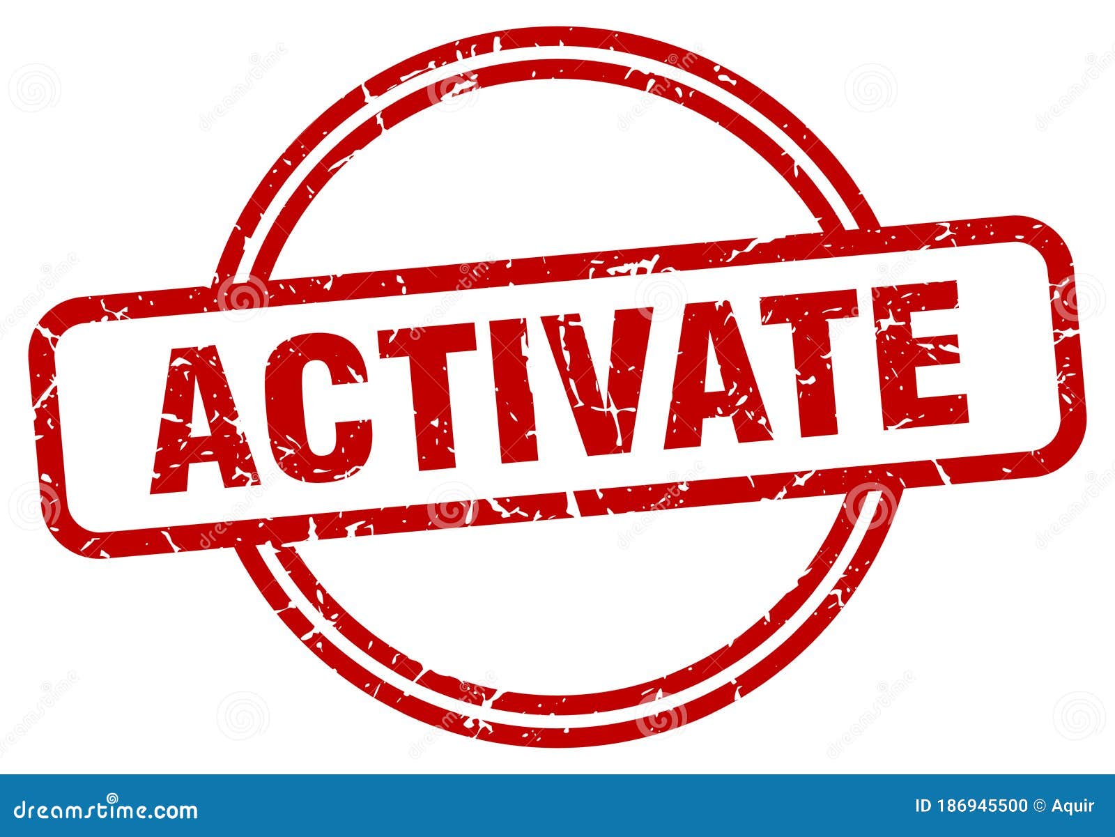 Activate Stamp. Activate Round Vintage Grunge Label Stock Vector ...