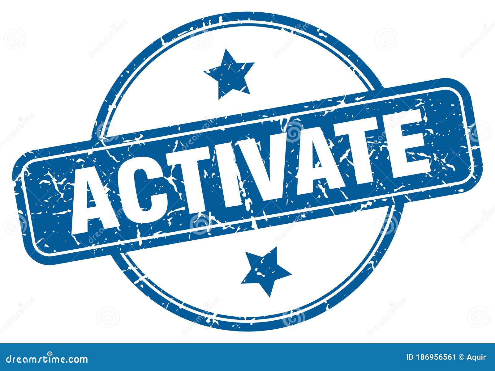 Activate Stamp. Activate Label On Transparent Background. Round Sign ...