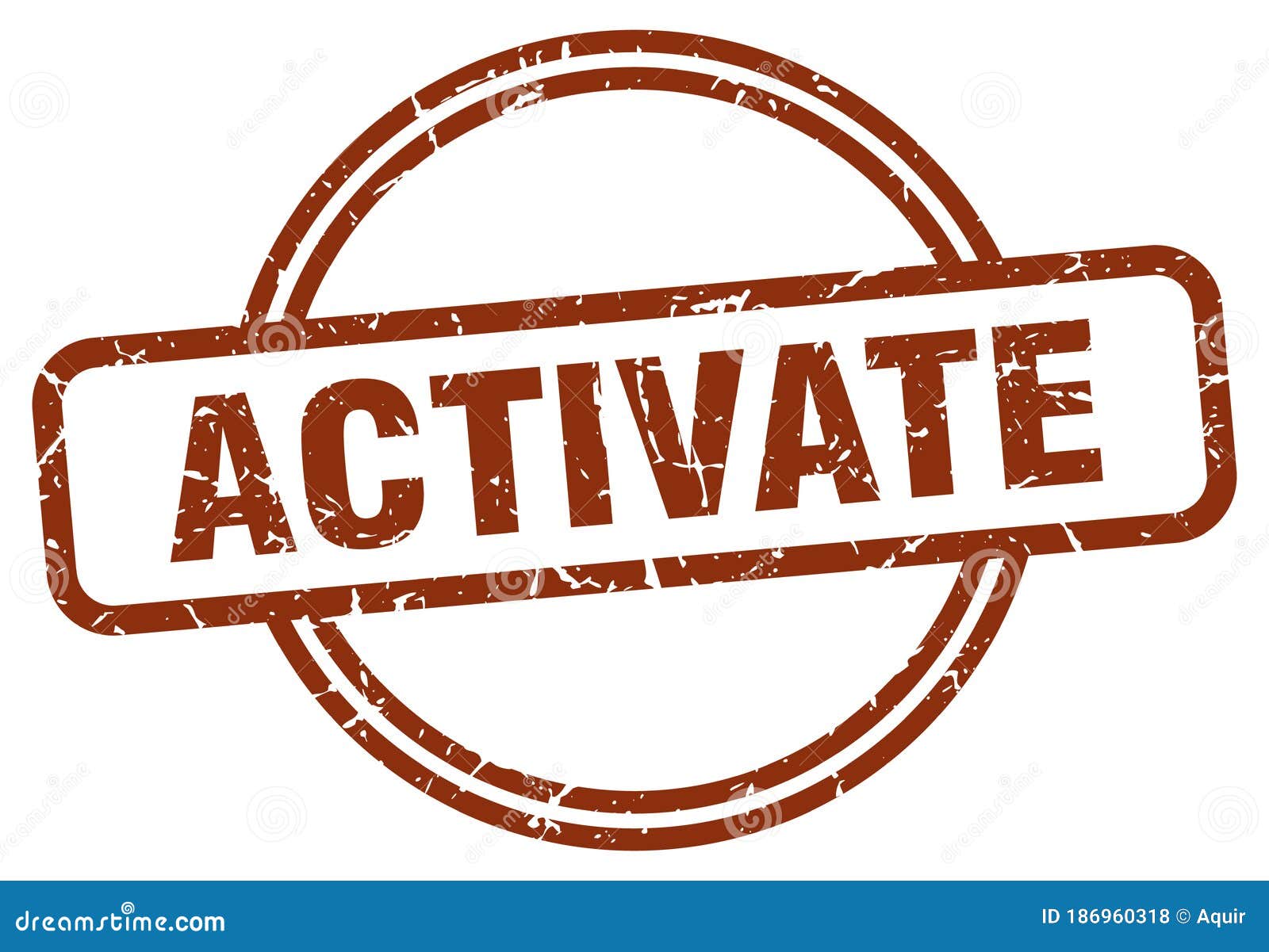 Activate Stamp. Activate Round Vintage Grunge Label Stock Vector ...