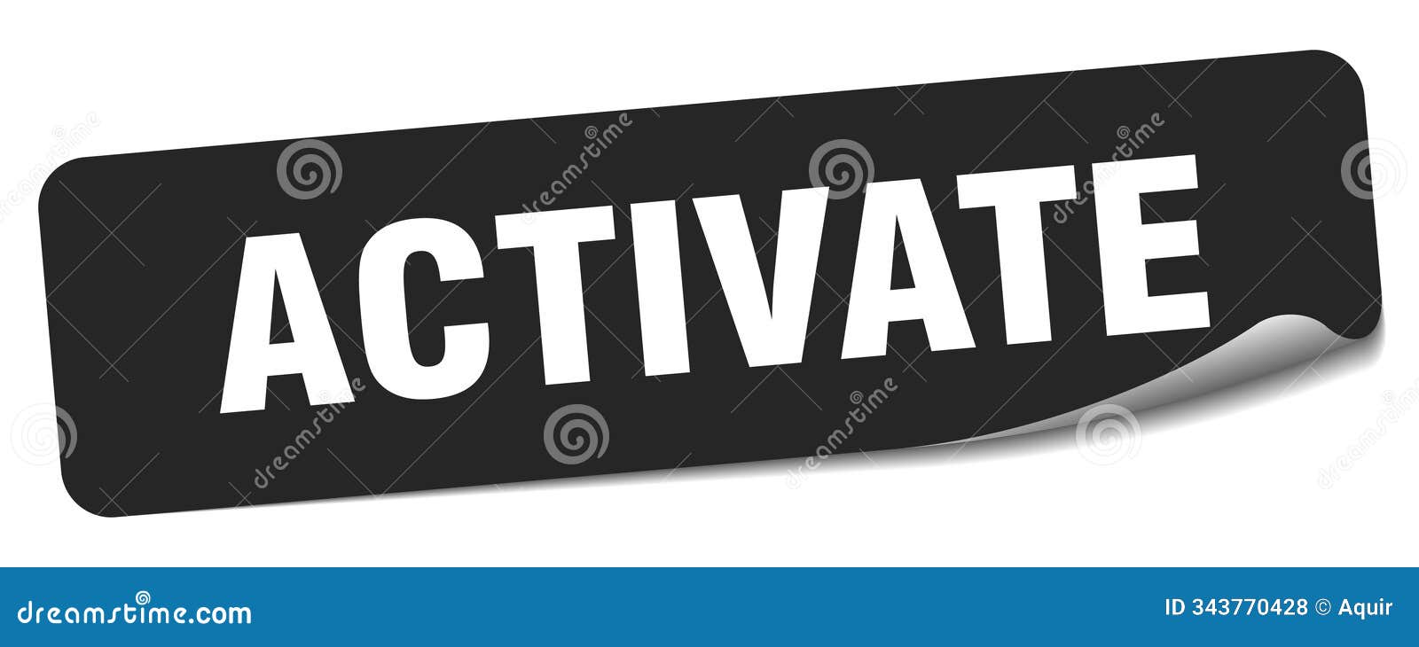 Activate Sticker. Activate Label Vector Illustration | CartoonDealer ...