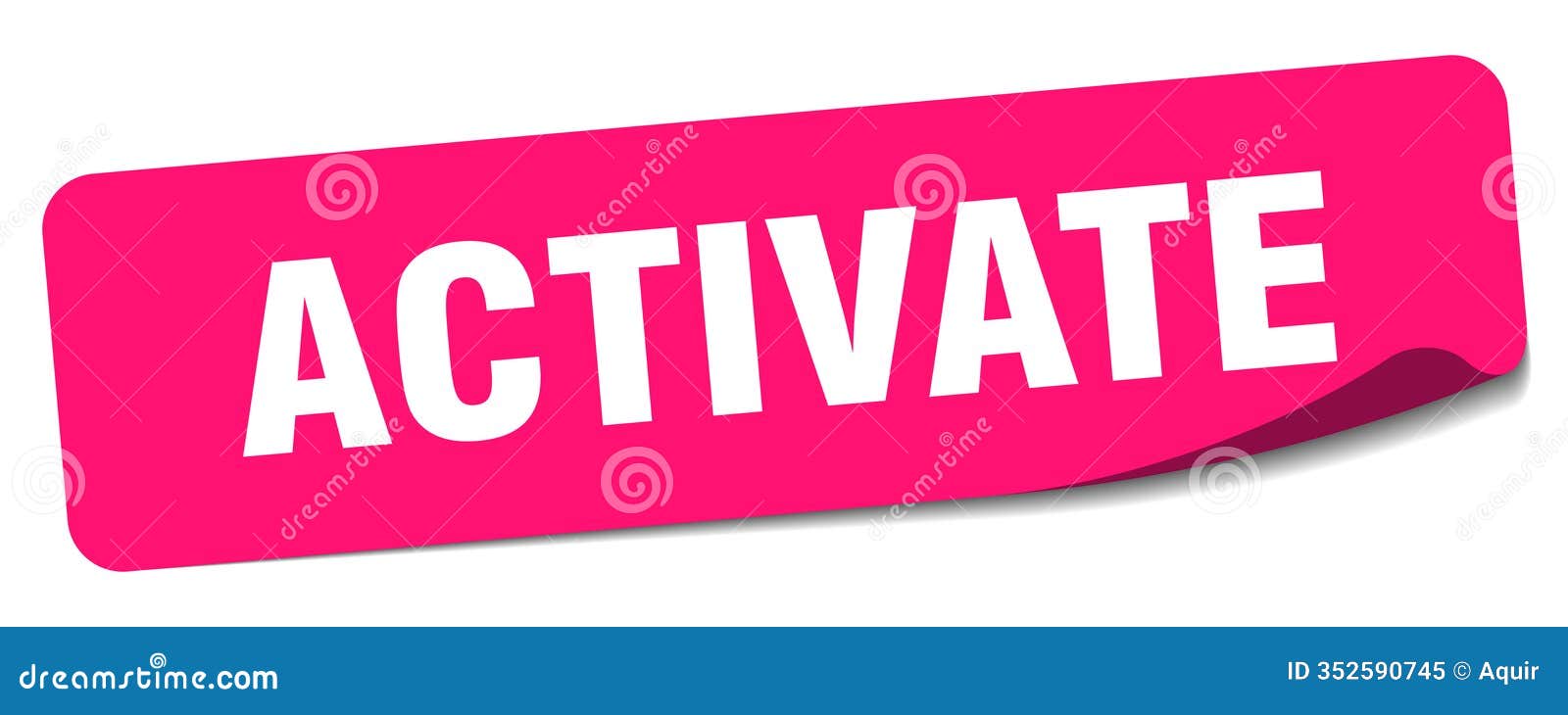Activate Sticker. Activate Sign Isolated On Gray Background Cartoon ...