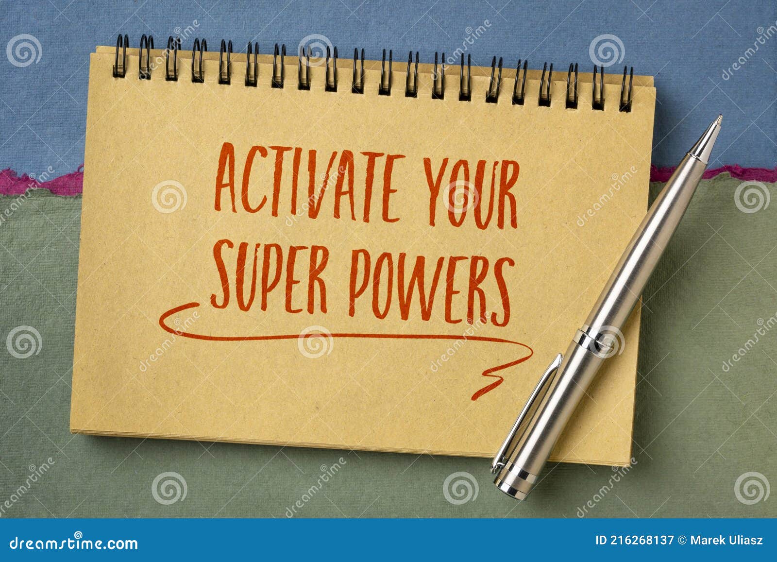 Activate Your Super Powers Inspirational Note Stock Image - Image of ...