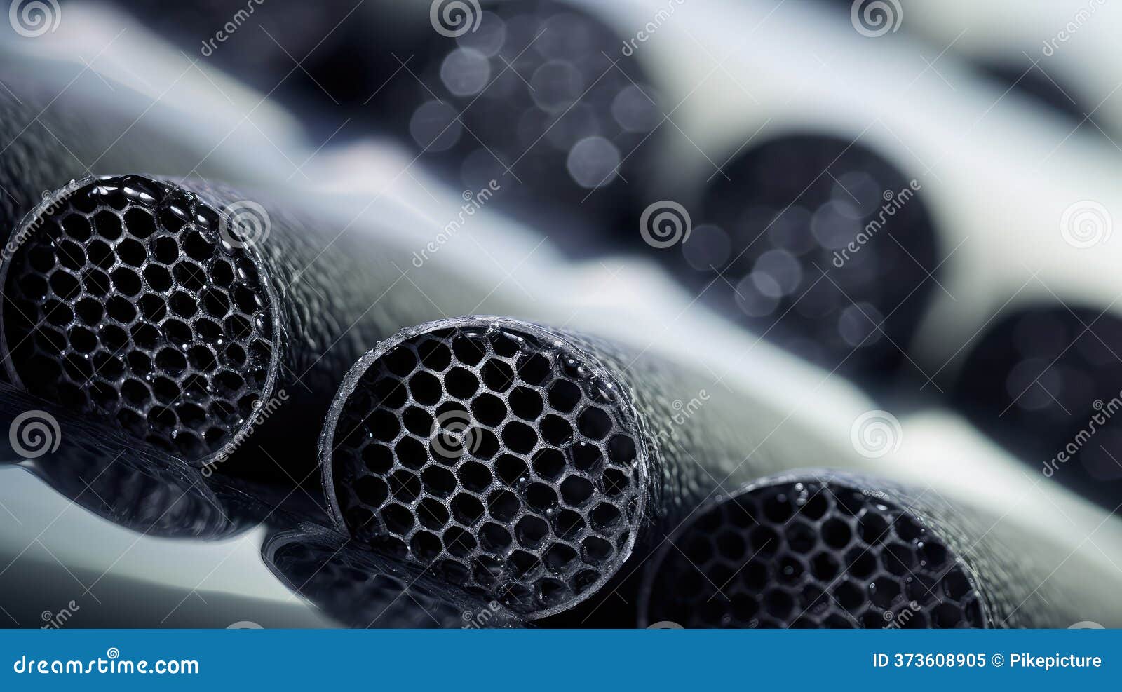 Activated Carbon In The Form Of Tablets, On A Light Background. Stock ...
