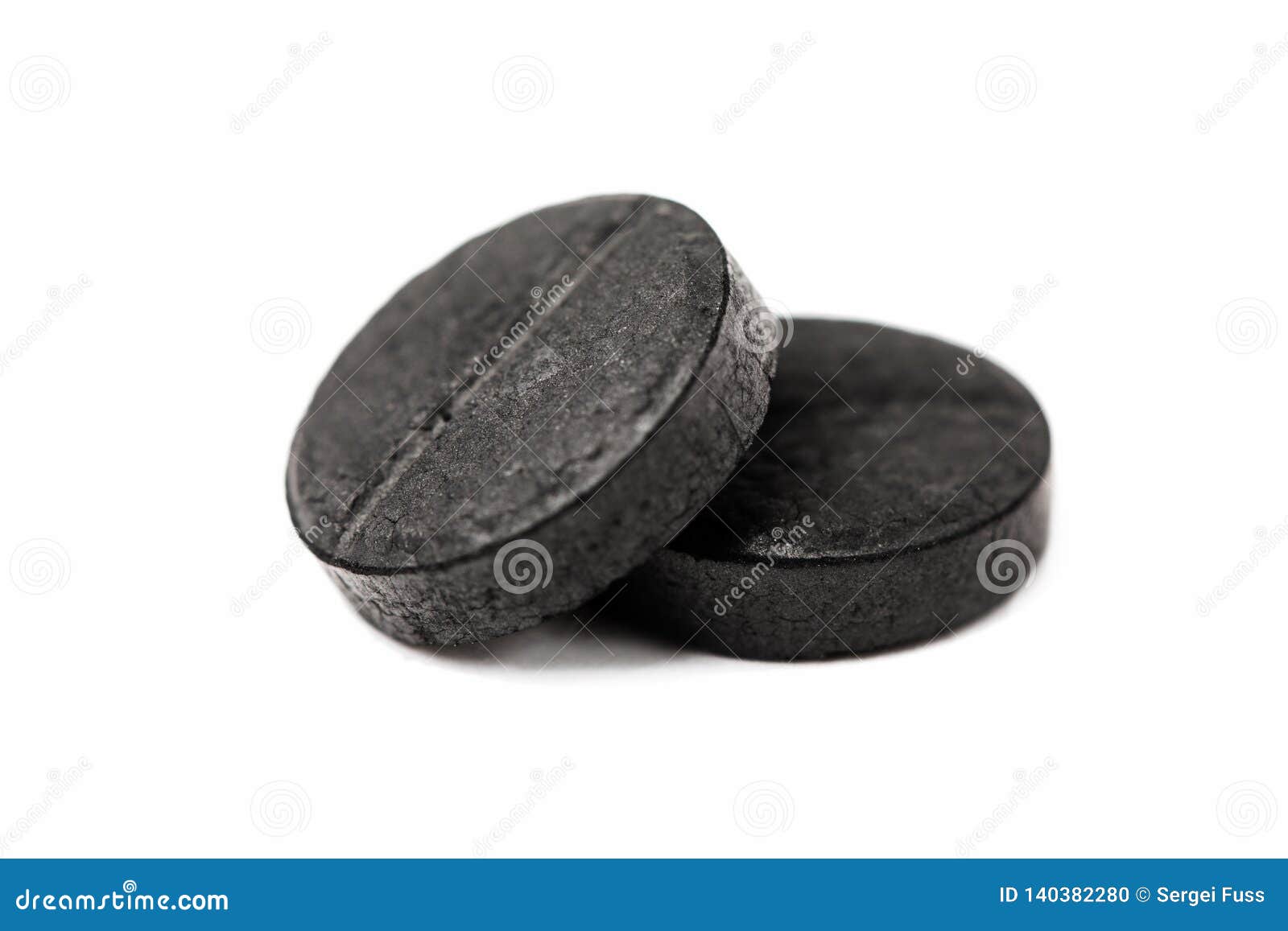 Activated Carbon Tablets Isolated on White Stock Photo - Image of coal ...