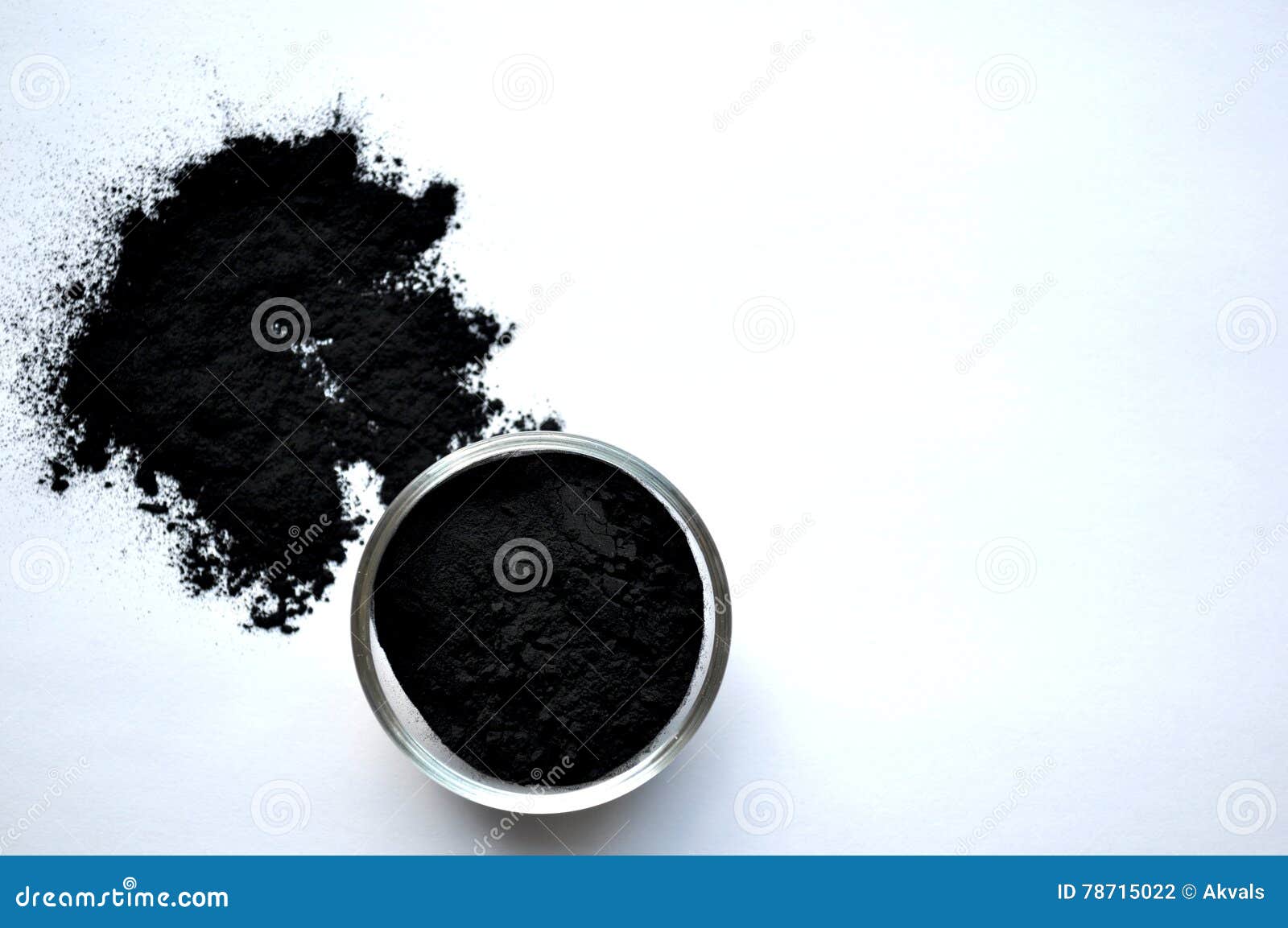 Activated Charcoal Powder, Closeup Stock Photo - Image of beauty, bowl ...
