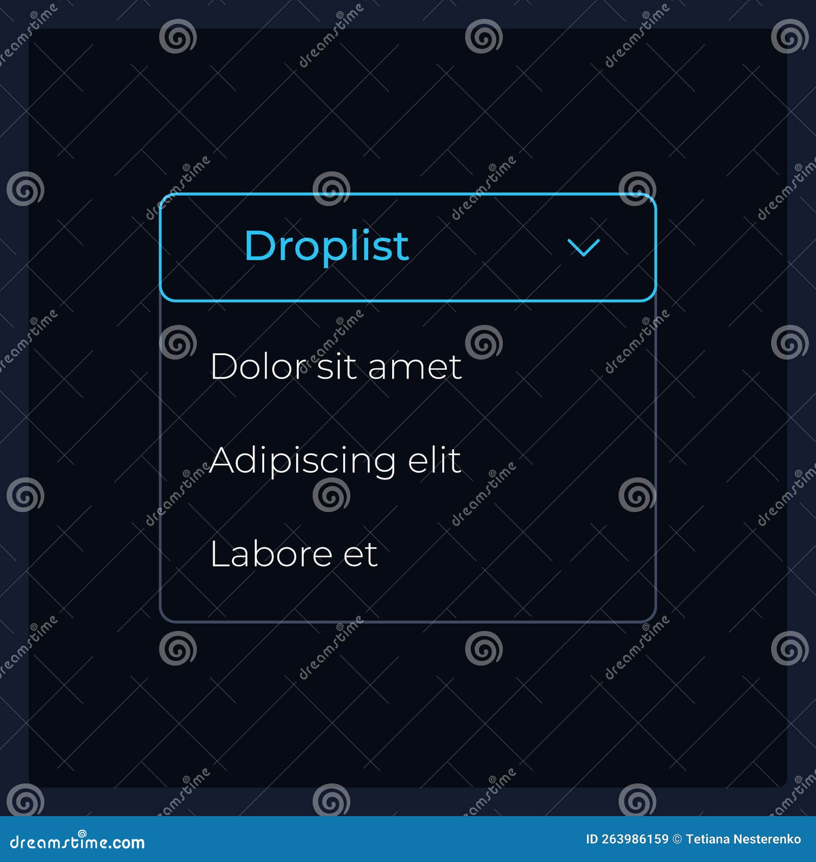 Activated Dropdown List UI Element Template Stock Vector - Illustration ... Activated Dropdown List UI Element Template Stock Vector - Illustration ...