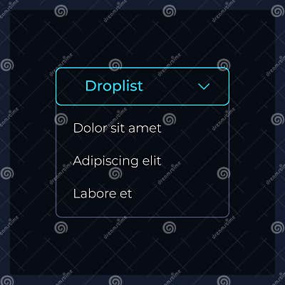 Activated Dropdown List UI Element Template Stock Vector - Illustration of icon, element: 263986159