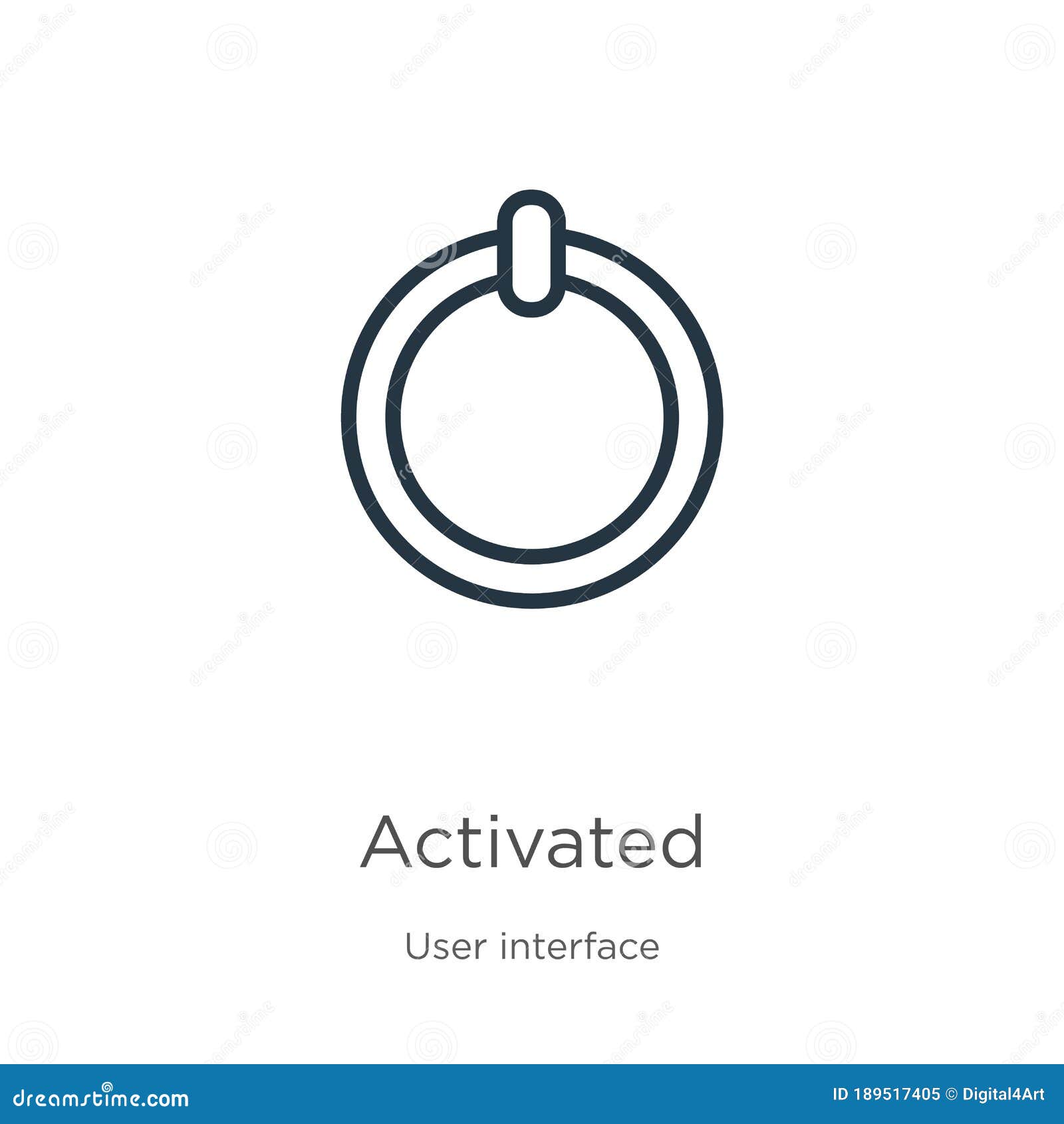 Activated Icon On White Background. Simple Element Illustration From ...