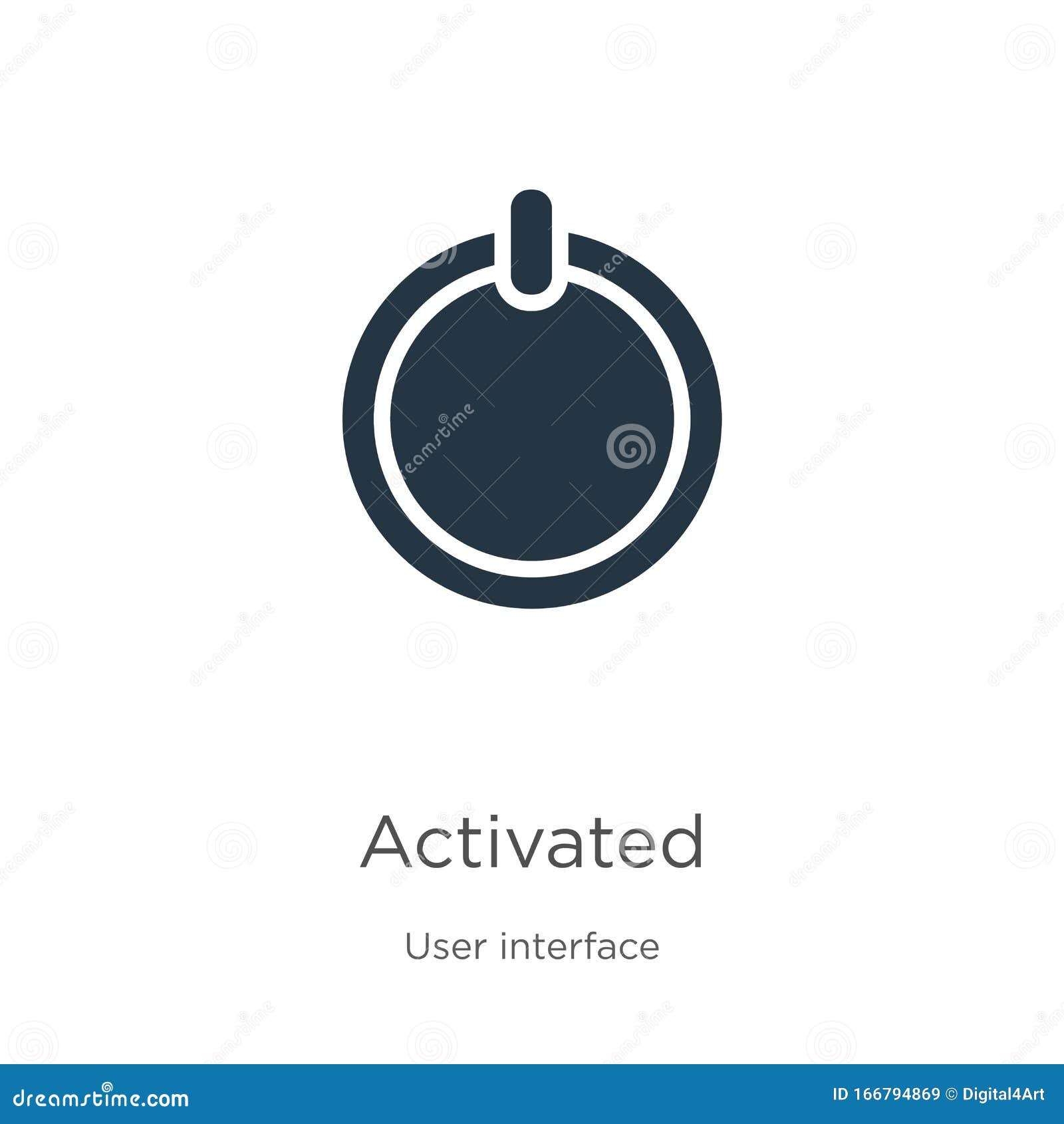 Activated Icon Vector. Trendy Flat Activated Icon from User Interface ...